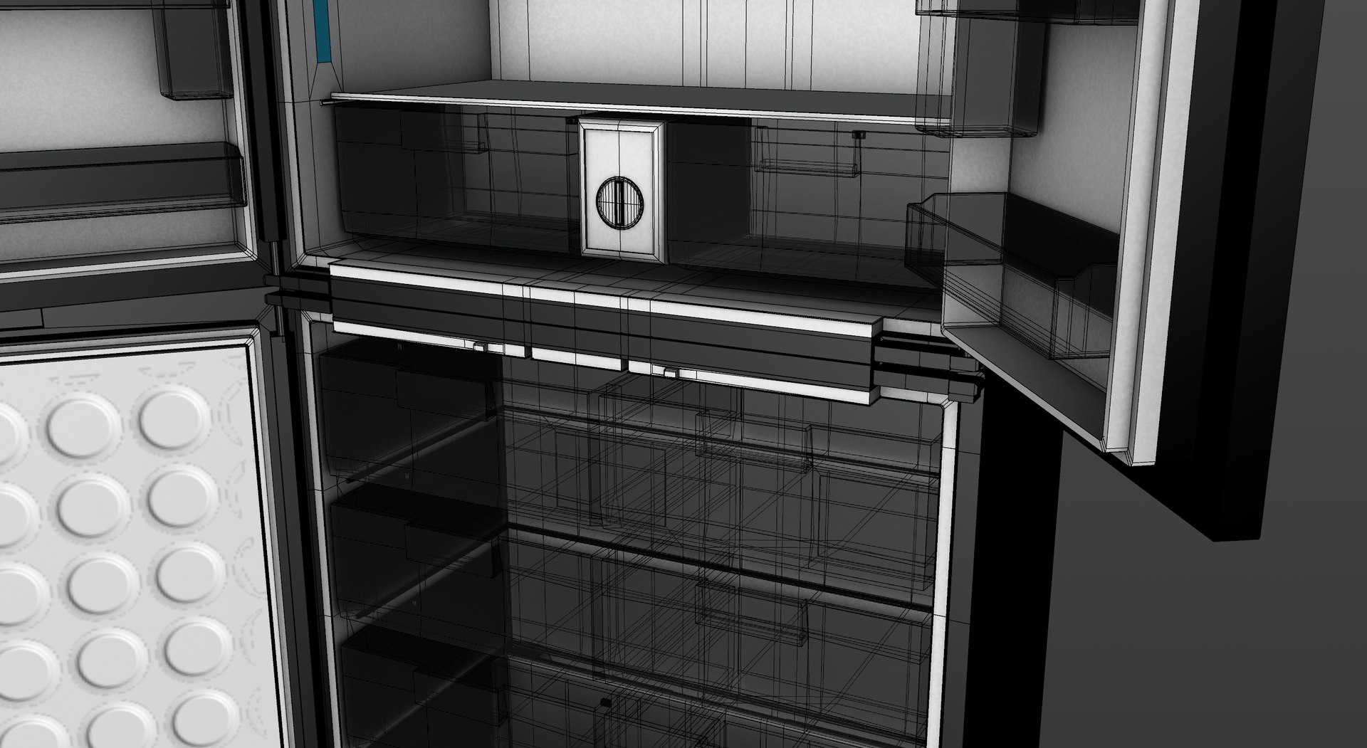 Smart Fridge With Freezer 3D Model - TurboSquid 2280496
