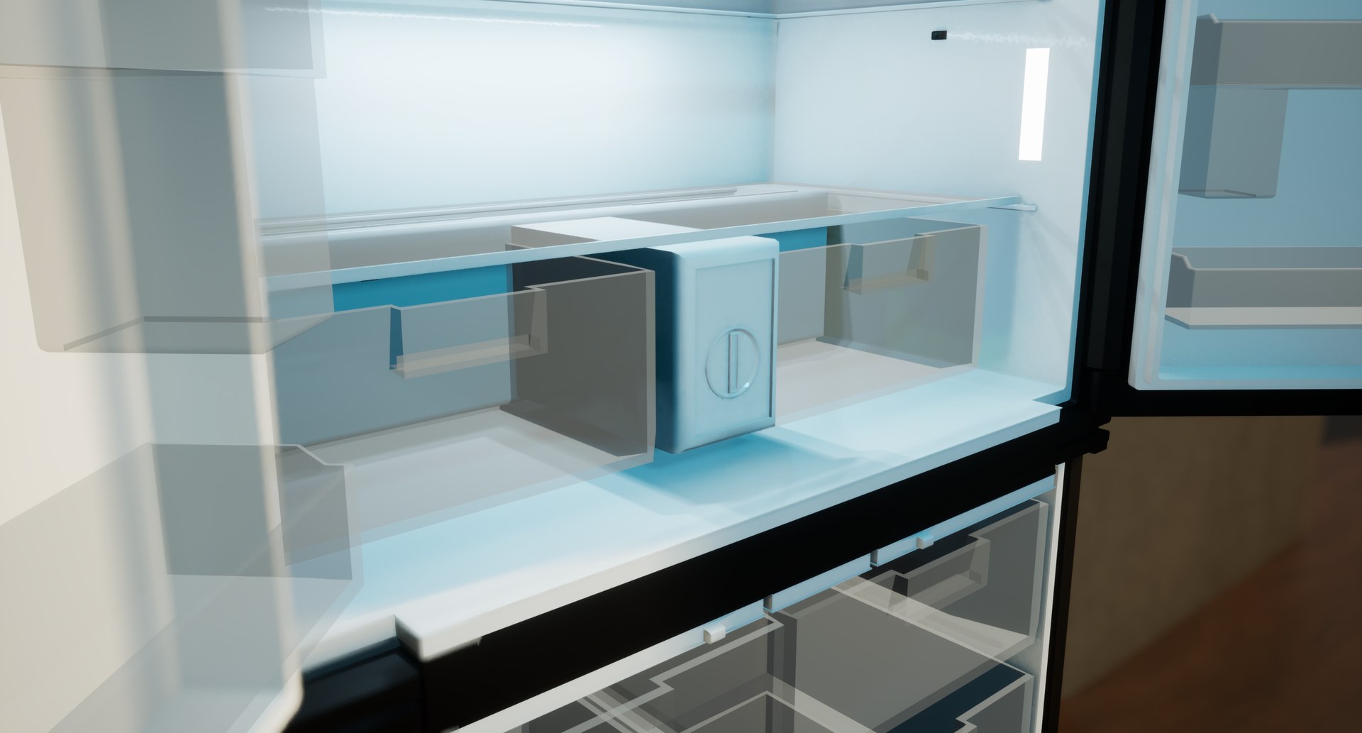 Smart Fridge With Freezer 3D Model - TurboSquid 2280496