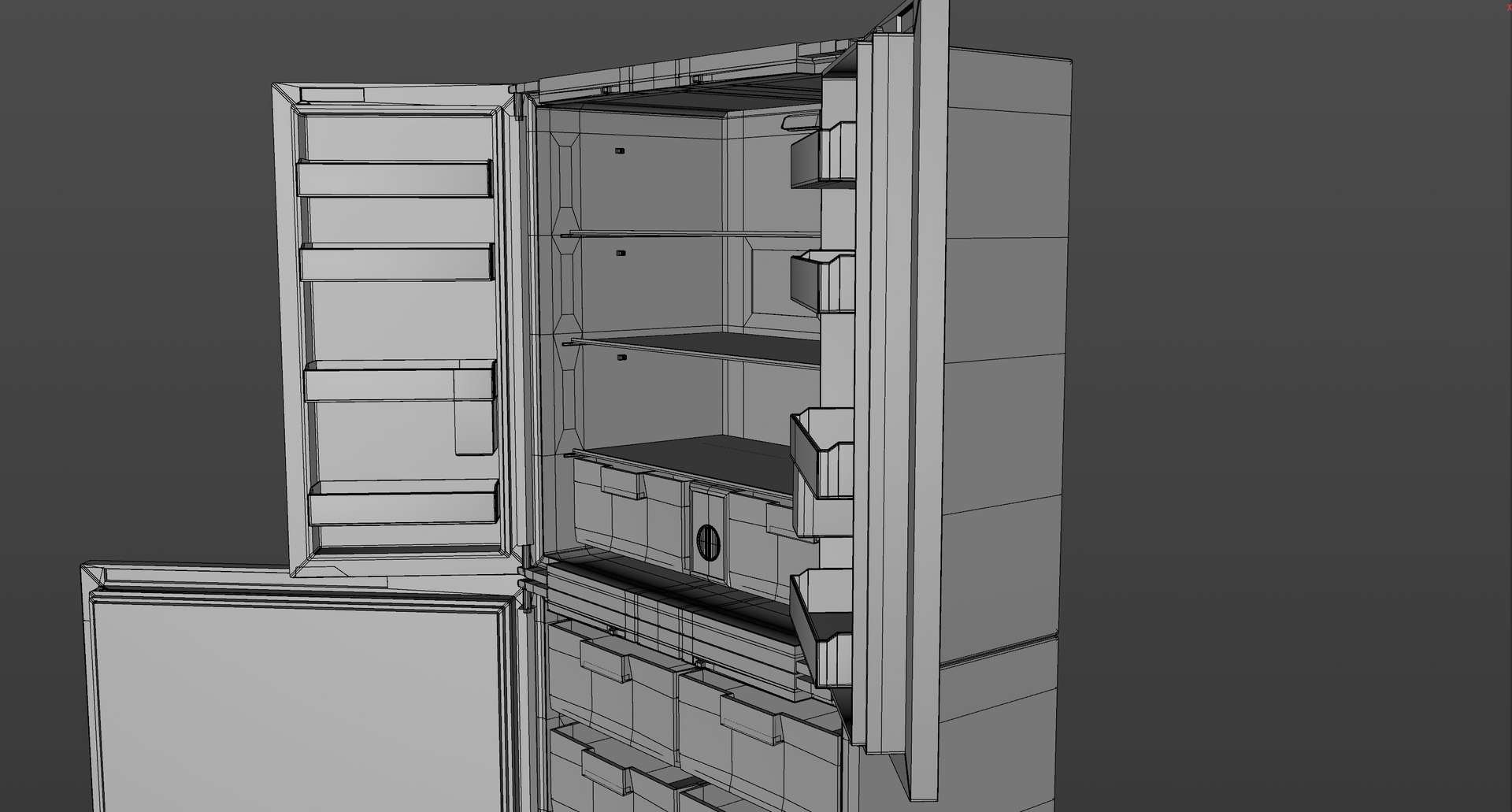 Smart Fridge With Freezer 3D Model - TurboSquid 2280496
