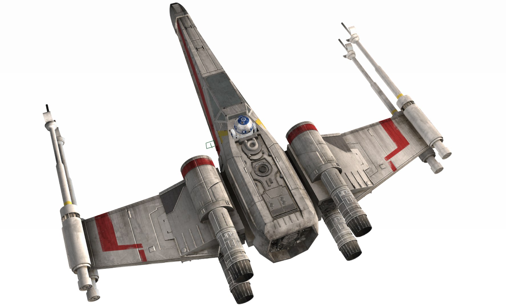 star wars x-wing r2-d2 3d obj
