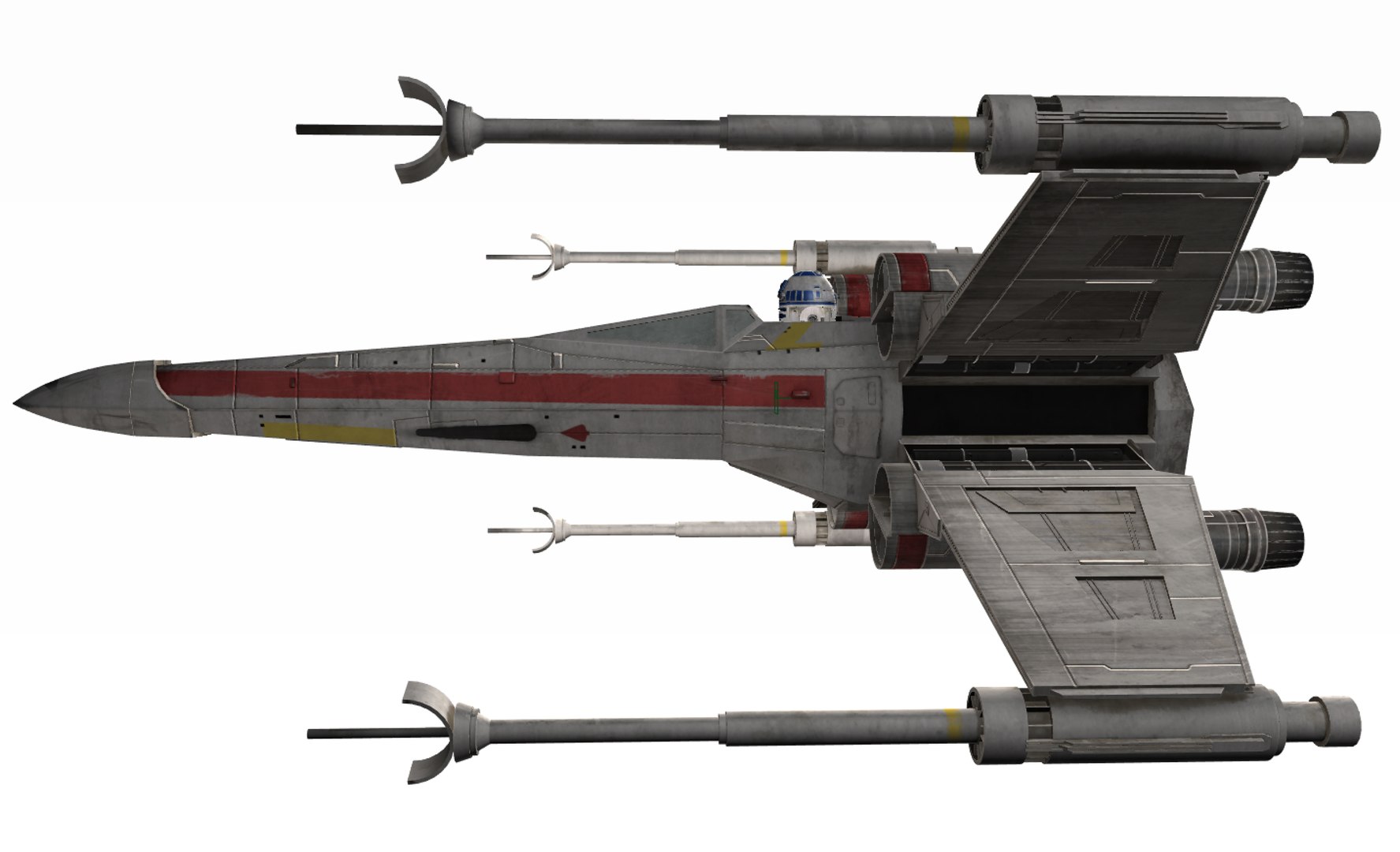 star wars x-wing r2-d2 3d obj