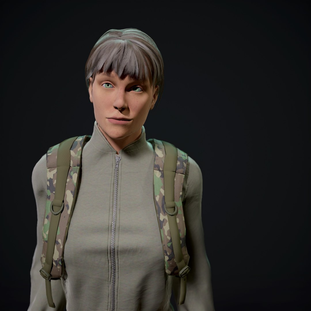 Modular Rigged Female Survivor Character Model - TurboSquid 1734602