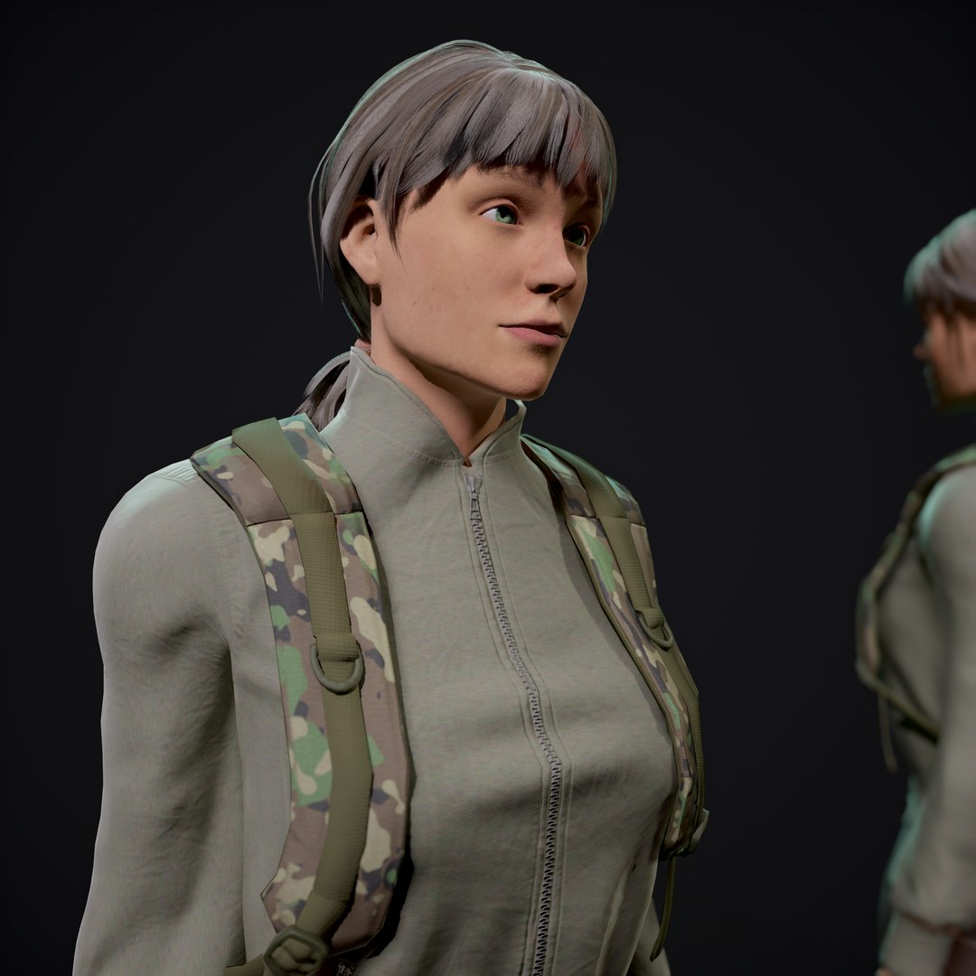 Modular Rigged Female Survivor Character Model - TurboSquid 1734602