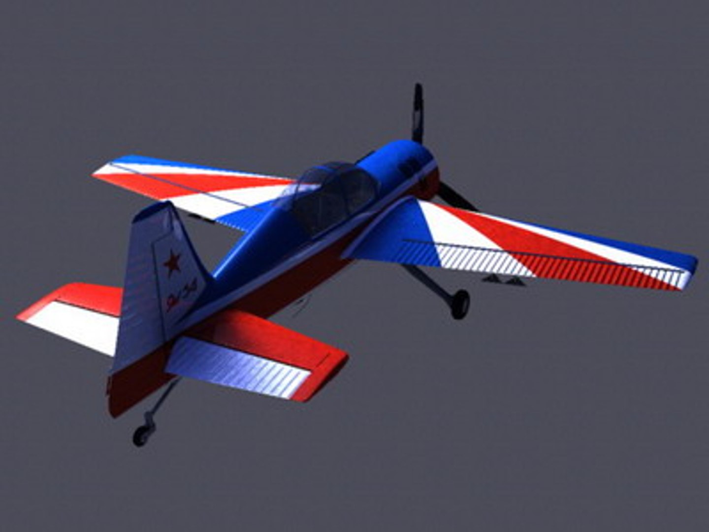 3d Yak-54 Aerobatic Aircraft Model
