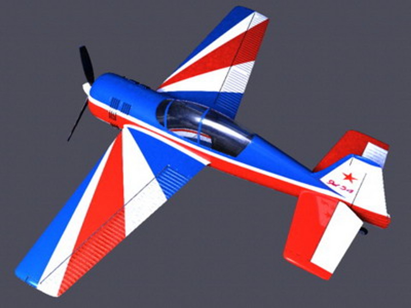3d Yak-54 Aerobatic Aircraft Model