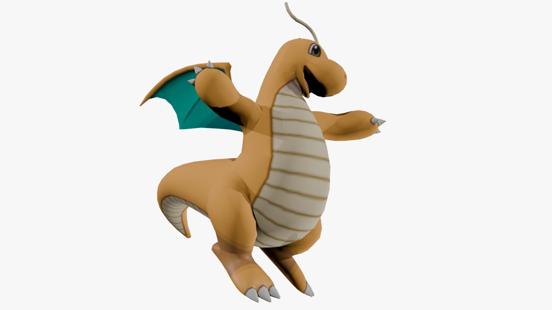 POKEMON Dragonite Animated Game Already Model - TurboSquid 2359027
