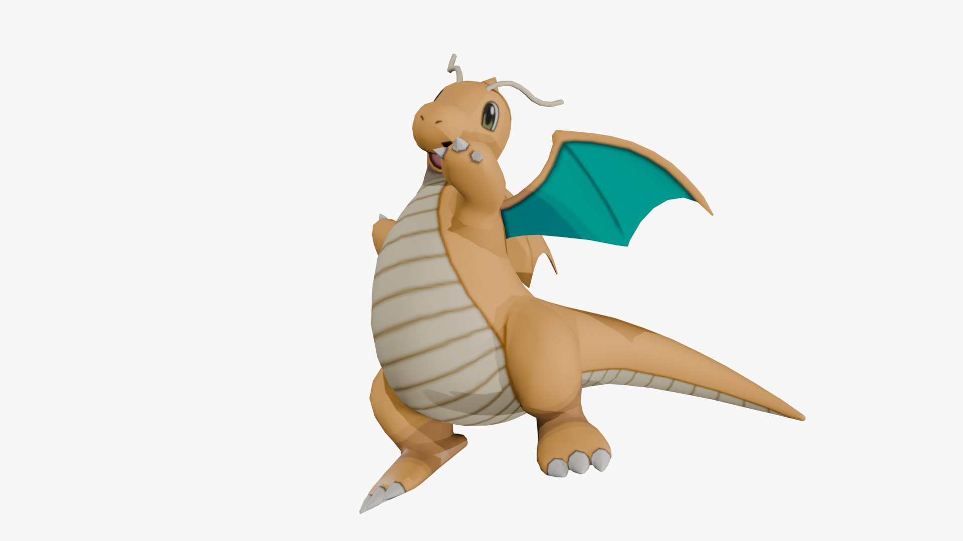 POKEMON Dragonite Animated Game Already Model - TurboSquid 2359027