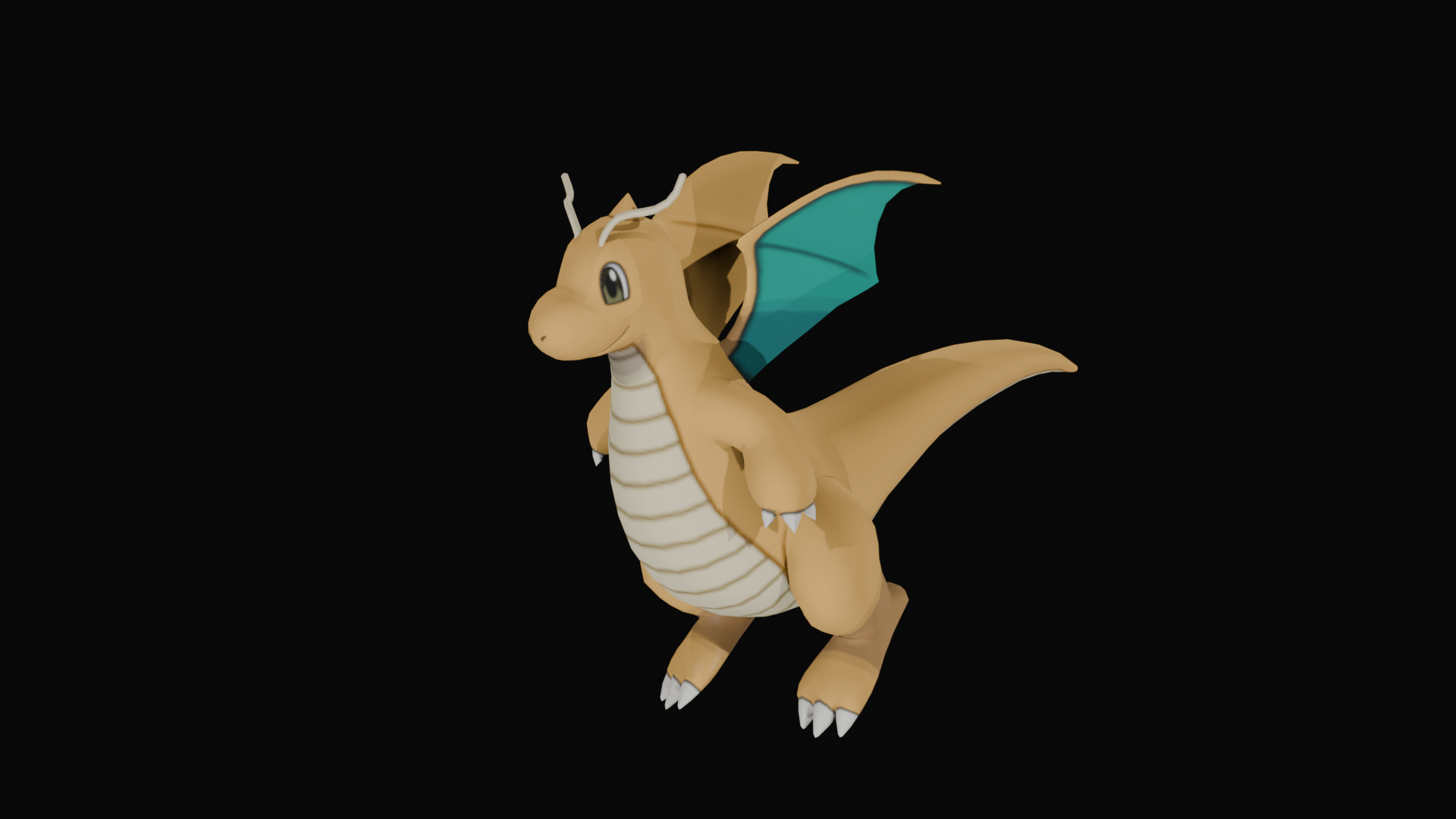 POKEMON Dragonite Animated Game Already Model - TurboSquid 2359027