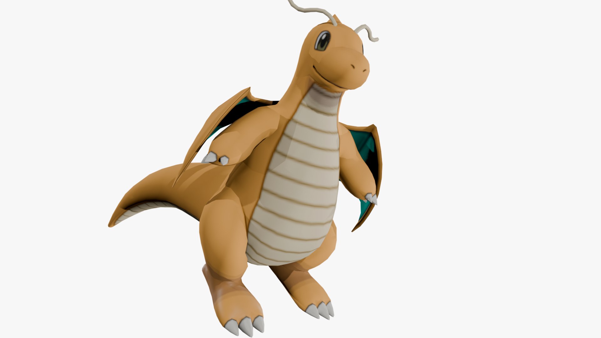 POKEMON Dragonite Animated Game Already Model - TurboSquid 2359027