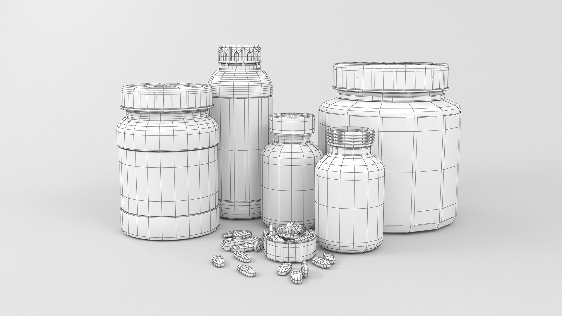 Bottles Additives 3D Model - TurboSquid 1506801