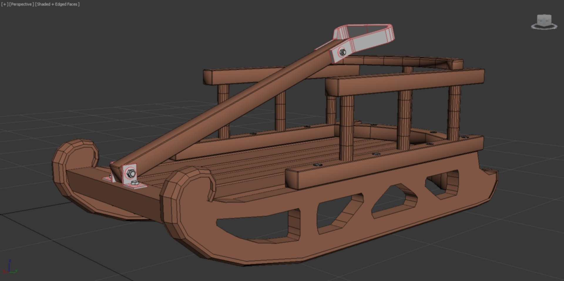 Snow sled 3D model - TurboSquid 1328568