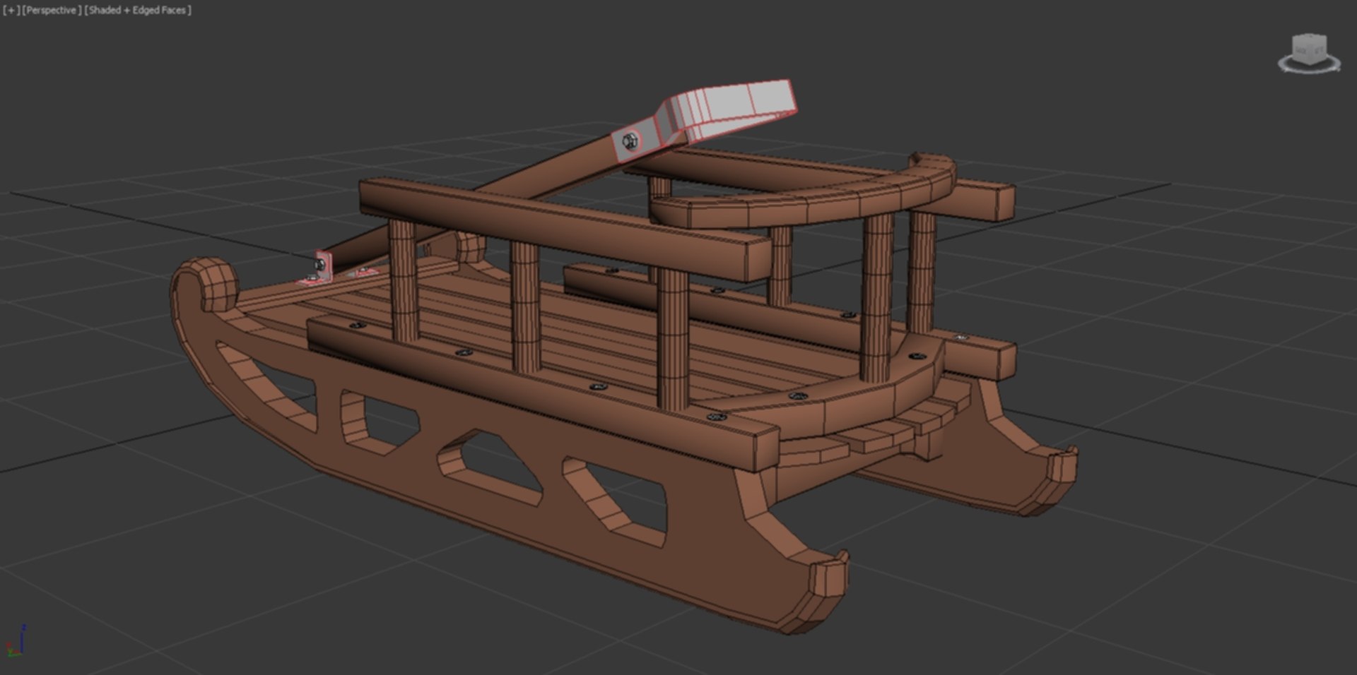 Snow sled 3D model - TurboSquid 1328568