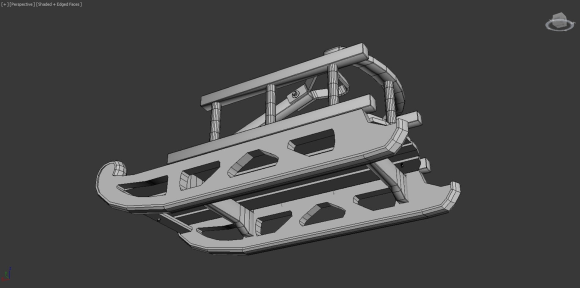 Snow sled 3D model - TurboSquid 1328568