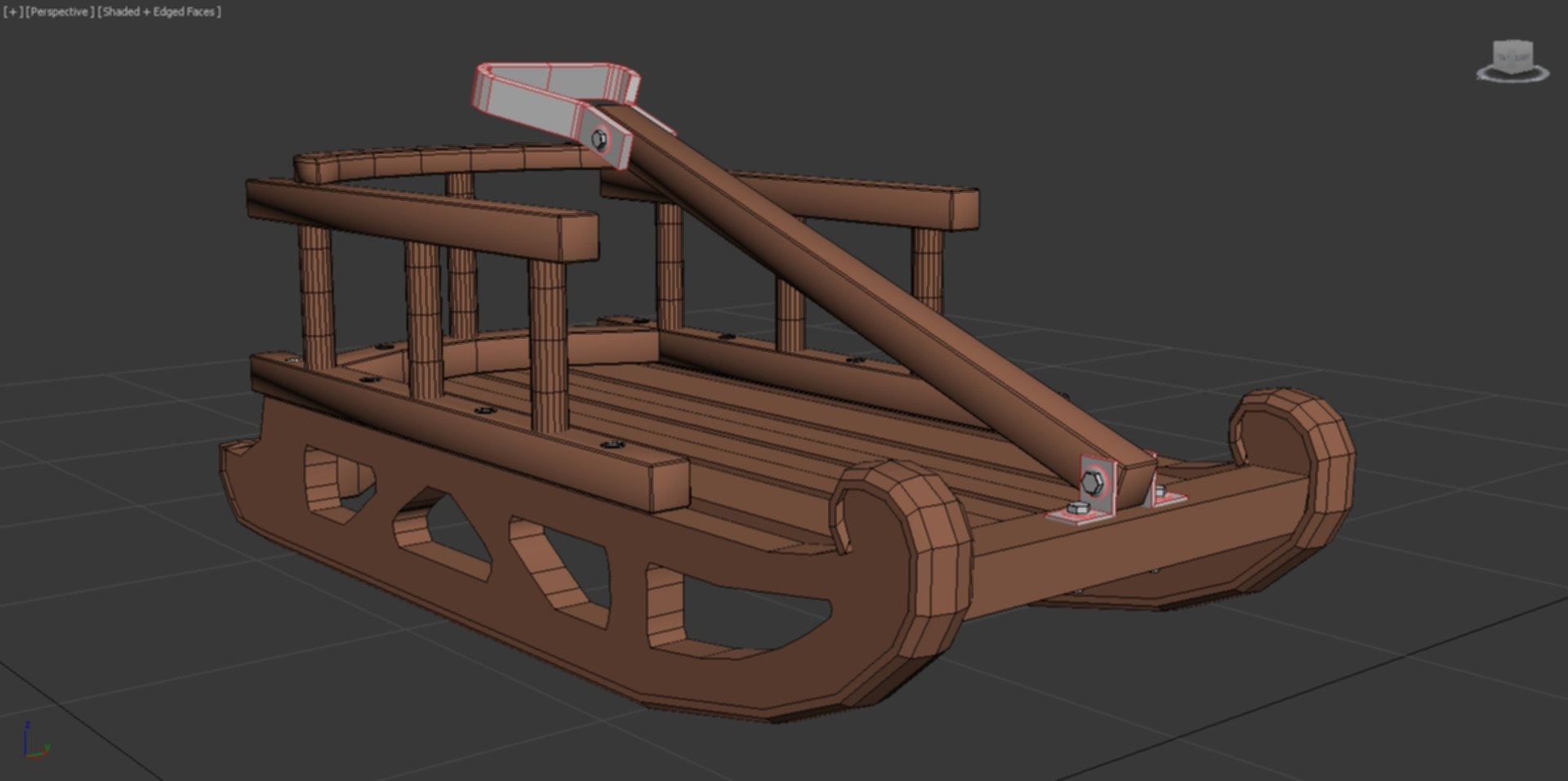 Snow sled 3D model - TurboSquid 1328568