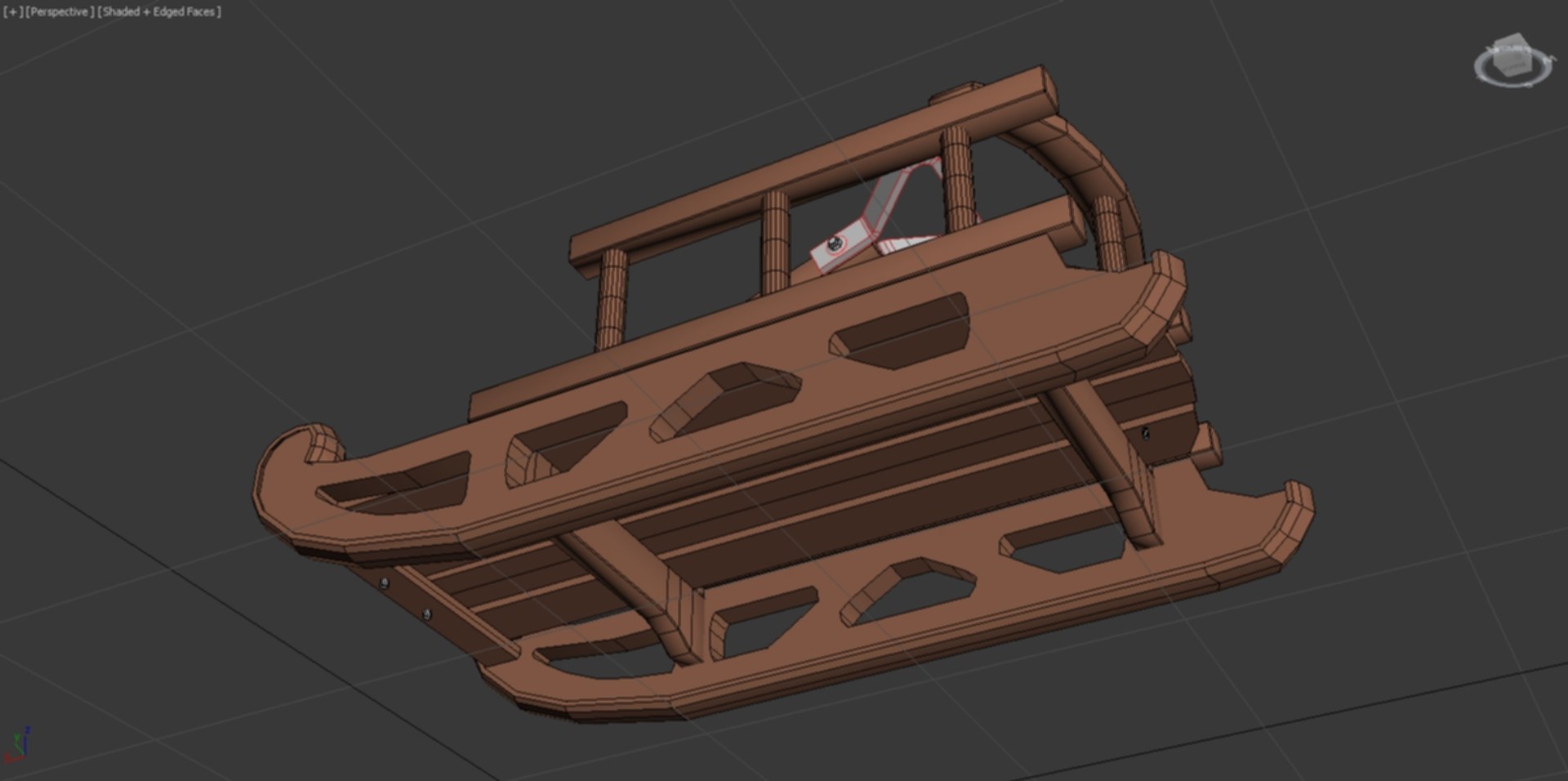 Snow sled 3D model - TurboSquid 1328568