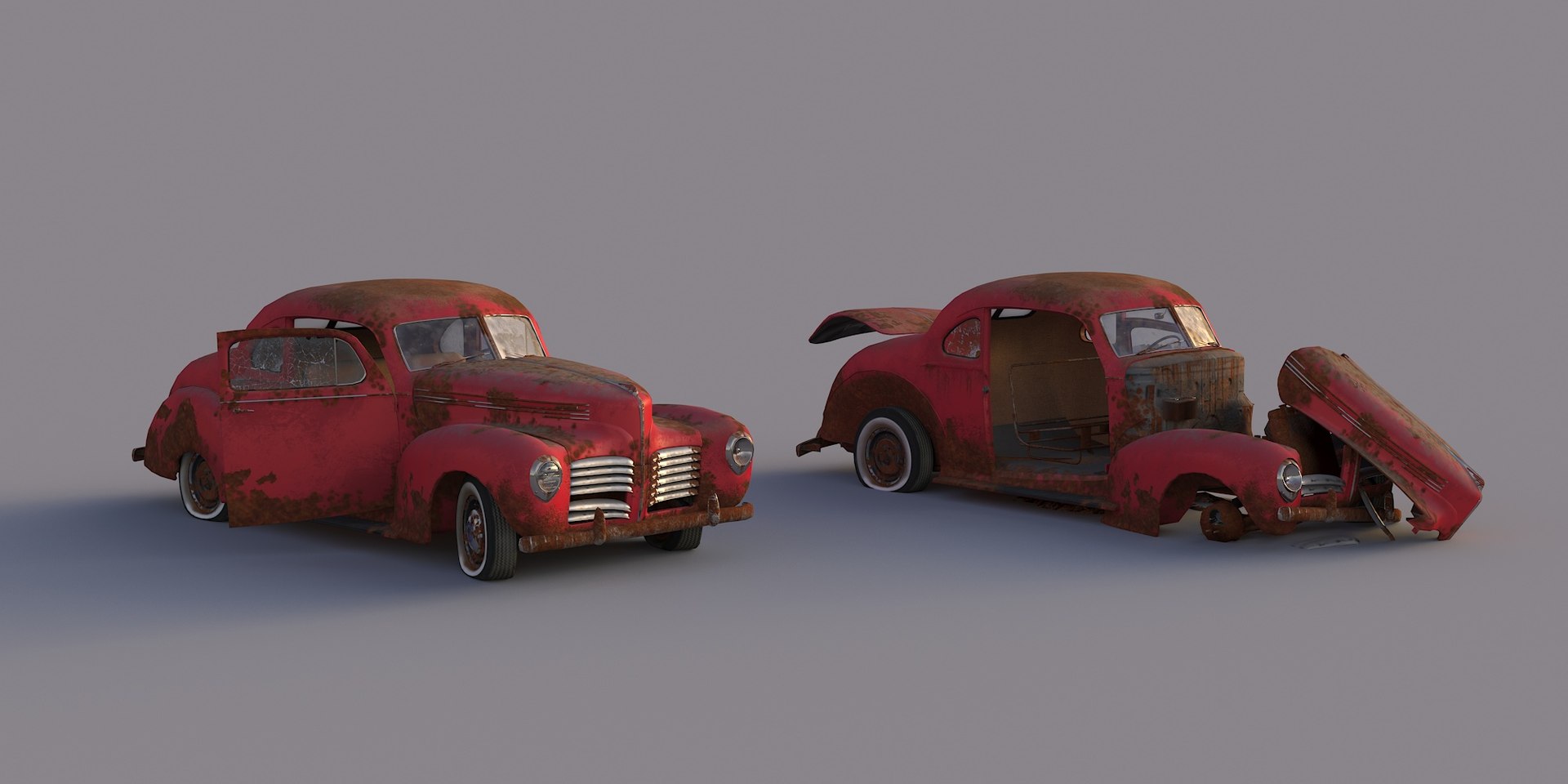 Rusty Hudson Coupe Car Model - TurboSquid 1636511