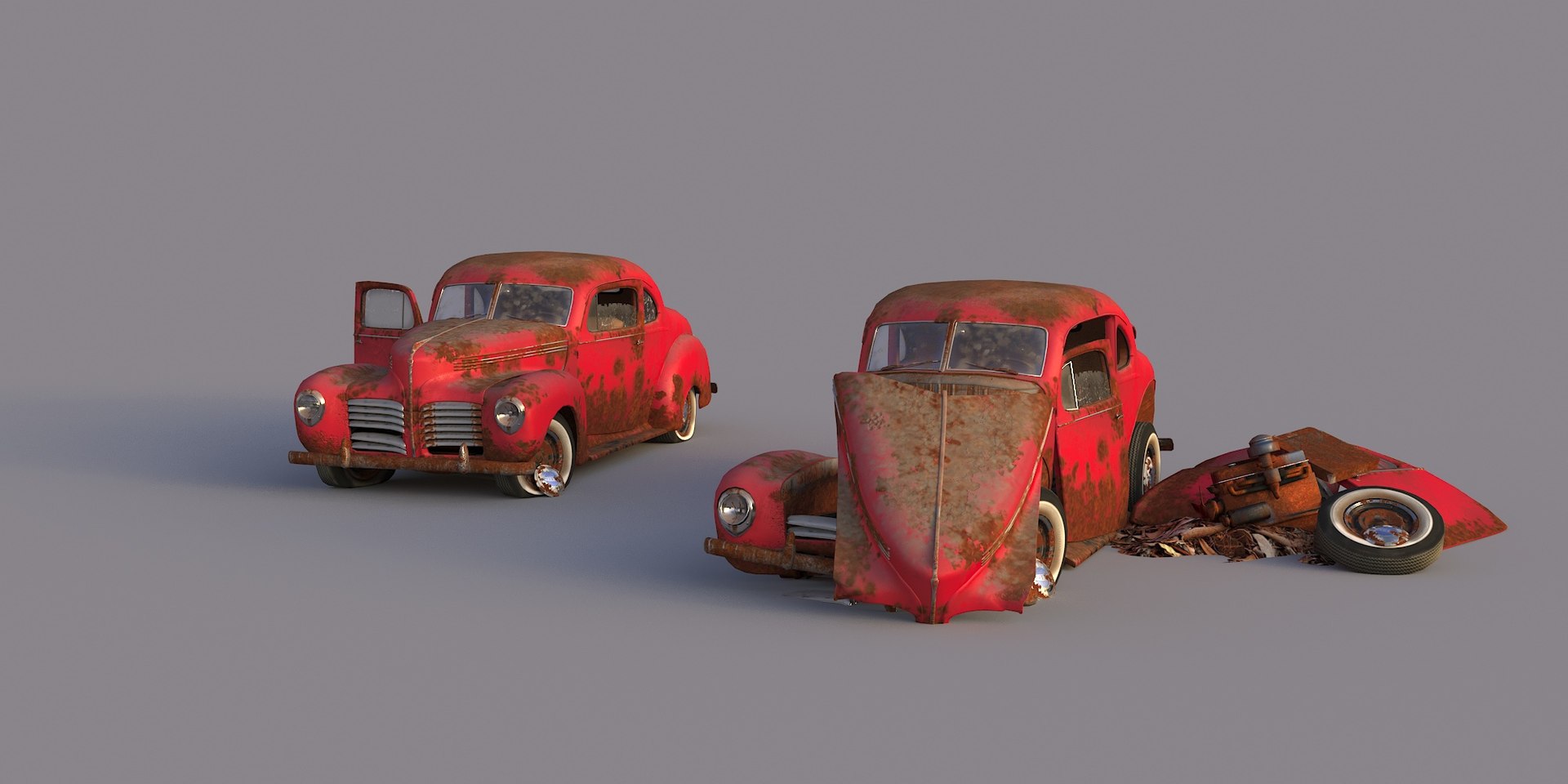 Rusty Hudson Coupe Car Model - TurboSquid 1636511