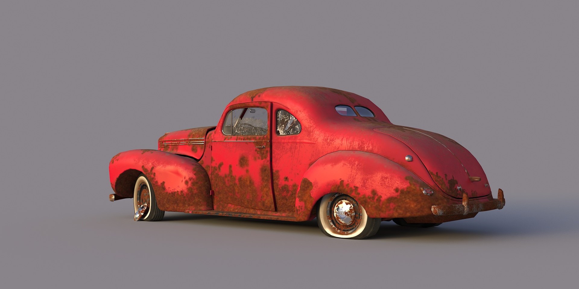 Rusty hudson coupe car model - TurboSquid 1636511