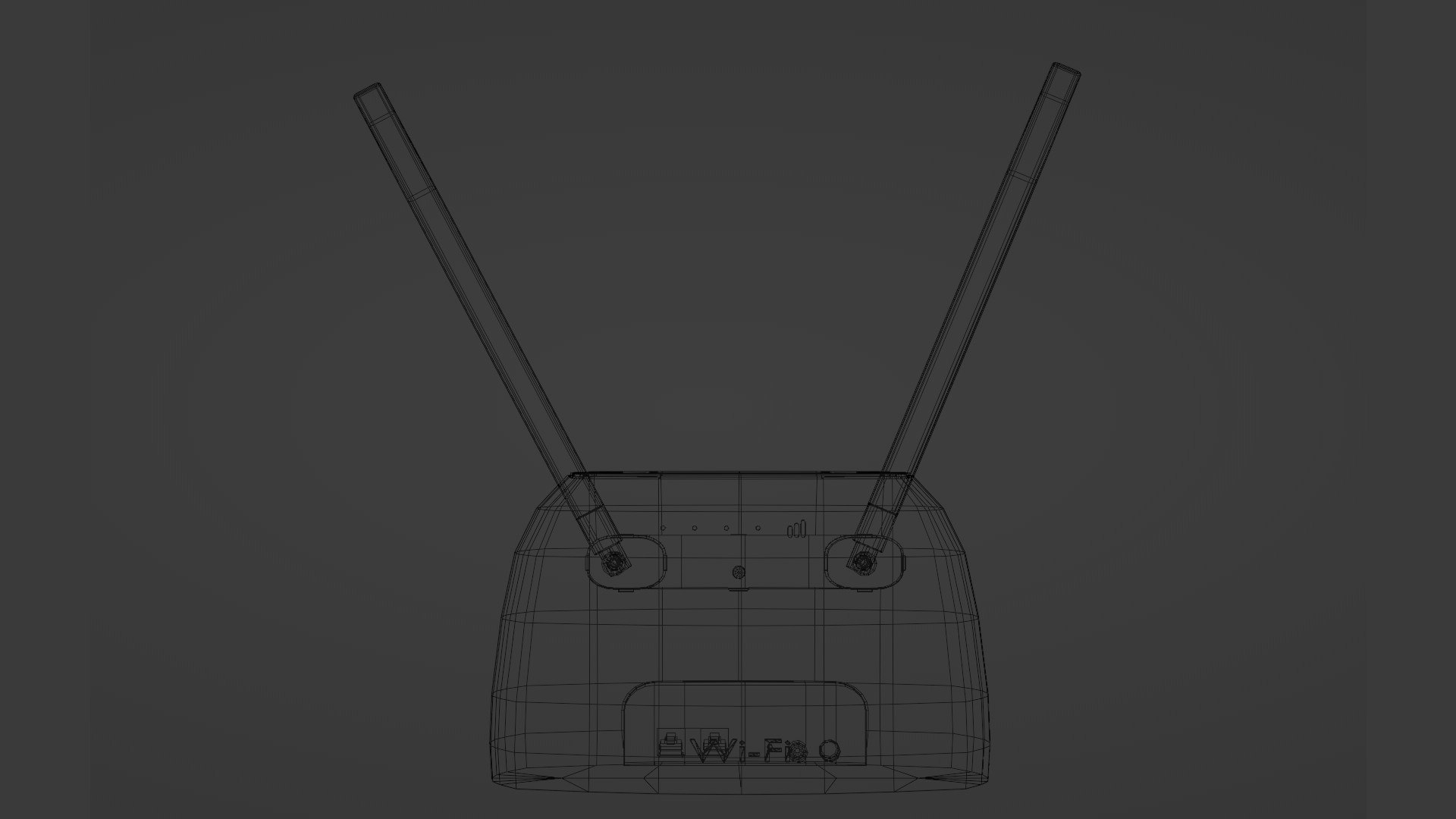 3D White Minimalistic Wi-Fi Modem Create Stylish 3D Environments Low ...