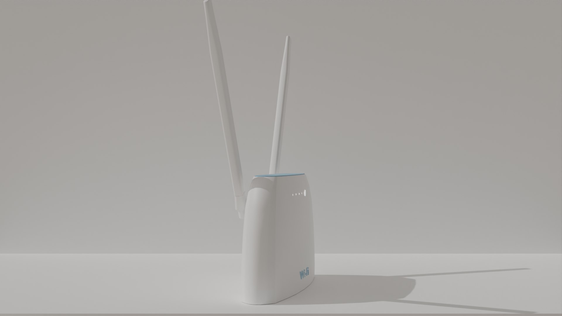 3D White Minimalistic Wi-Fi Modem Create Stylish 3D Environments Low ...