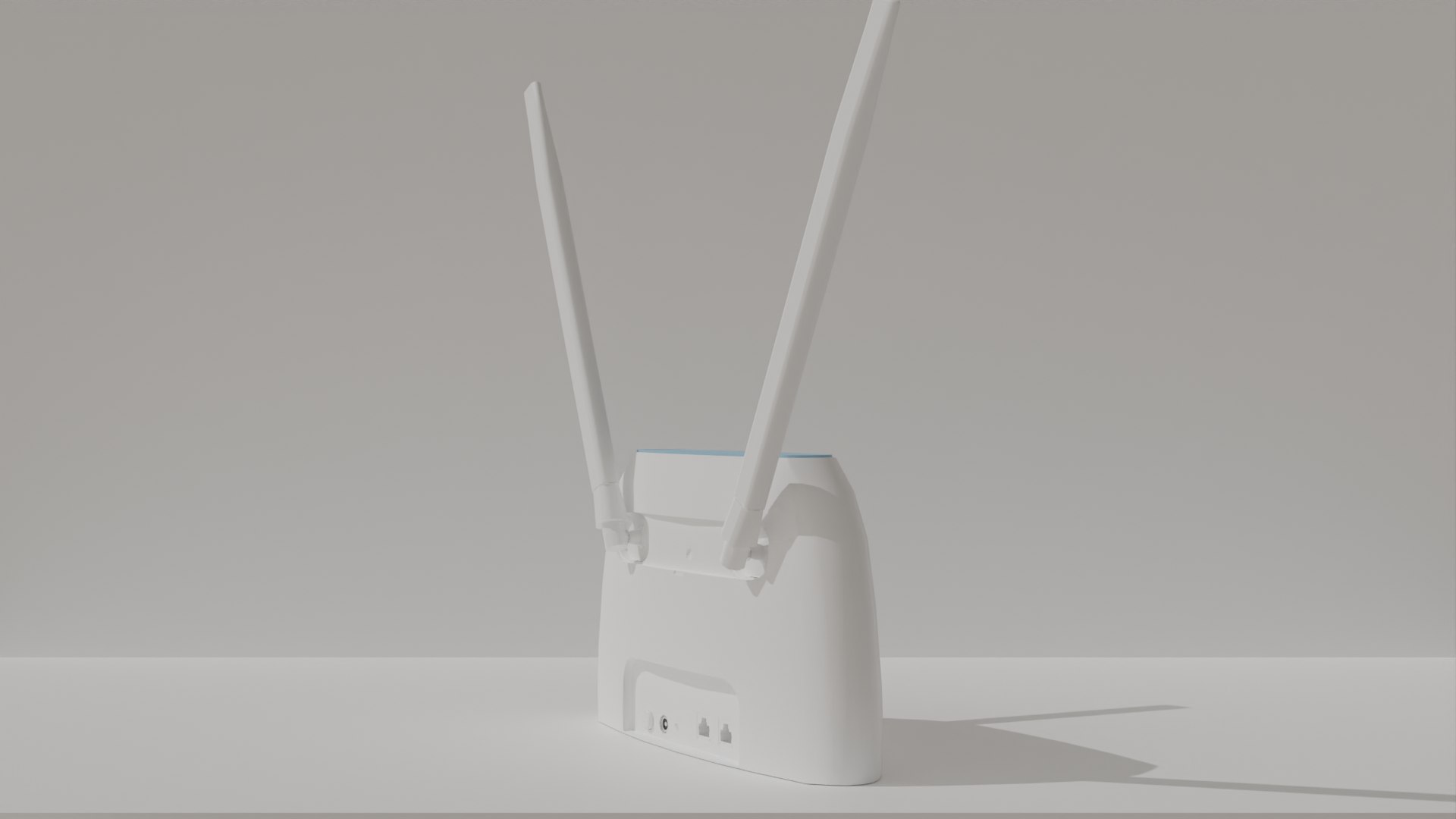 3D White Minimalistic Wi-Fi Modem Create Stylish 3D Environments Low ...