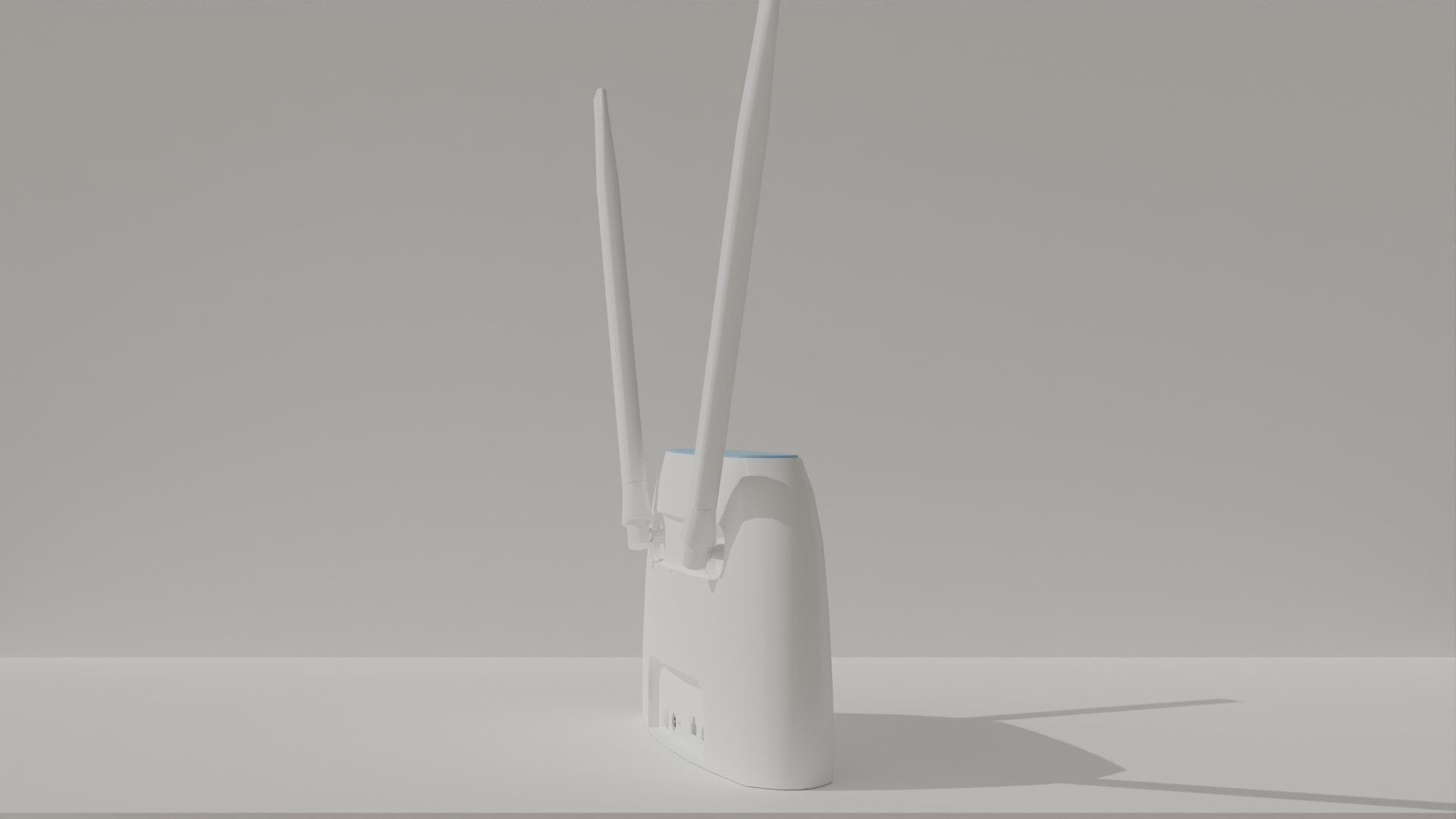3D White Minimalistic Wi-Fi Modem Create Stylish 3D Environments Low ...