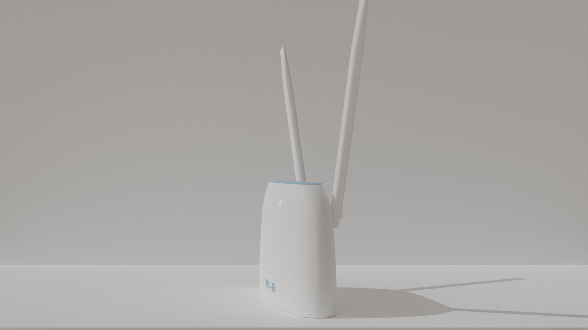 3D White Minimalistic Wi-Fi Modem Create Stylish 3D Environments Low ...
