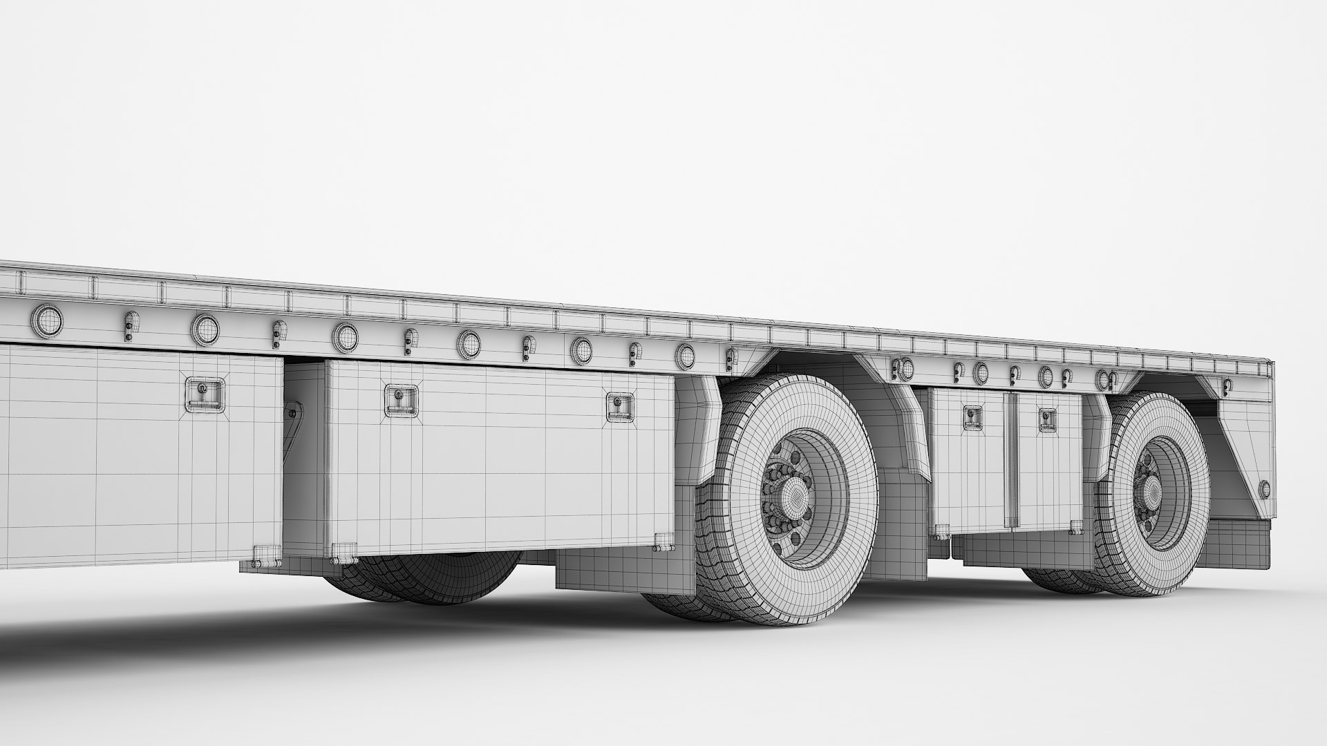 Flatbed Trailer 01 3D model - TurboSquid 2178489