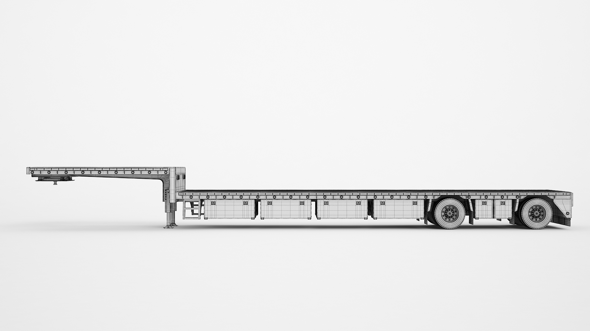 Flatbed Trailer 01 3D Model - TurboSquid 2178489