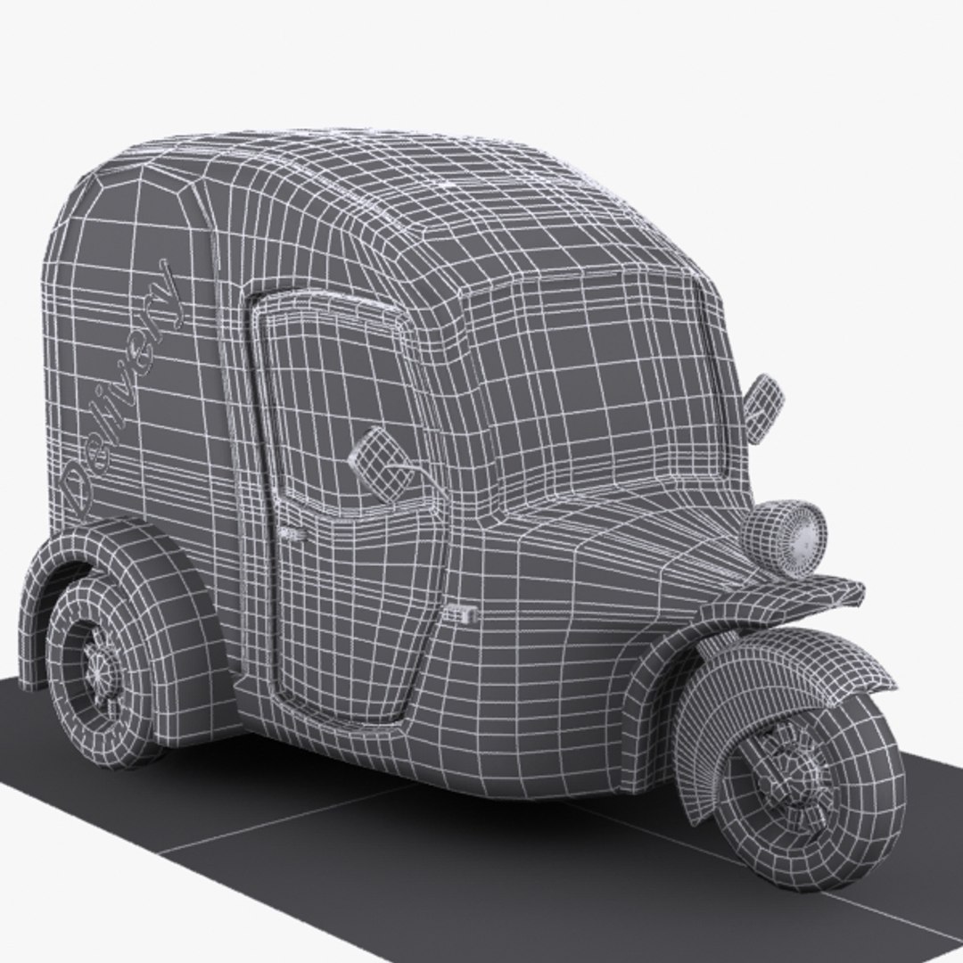 3d Cartoon Tricycle Car