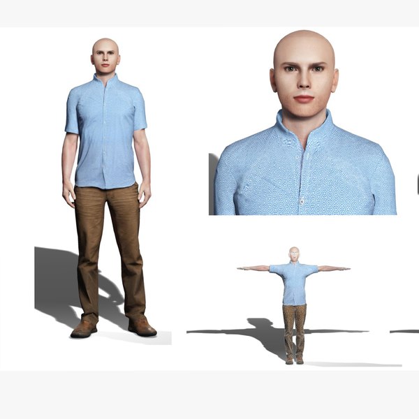 Realistischer männlicher Charakter für Spiele (3D-Modell) 3D-Modell ...