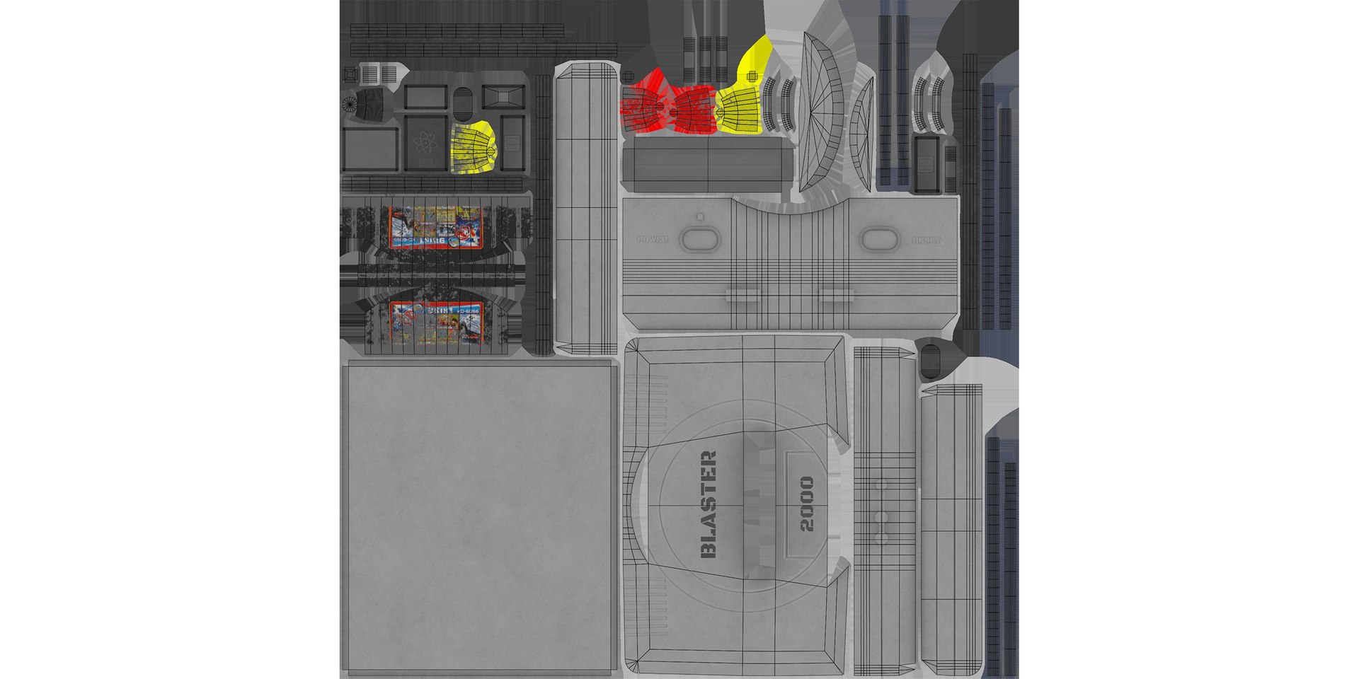 Retro Video Console Games 3D Model - TurboSquid 1488756