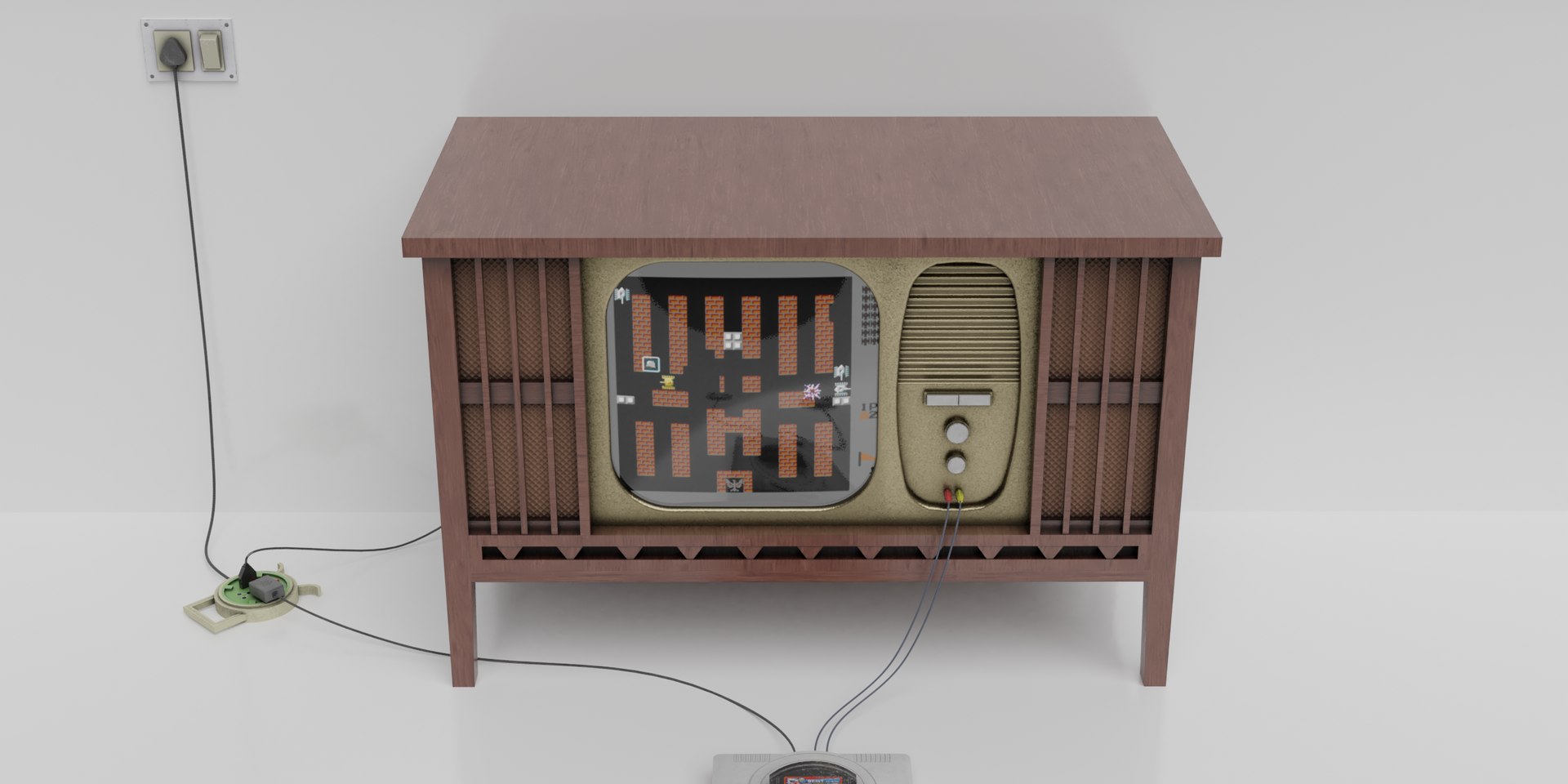 Retro Video Console Games 3D Model - TurboSquid 1488756