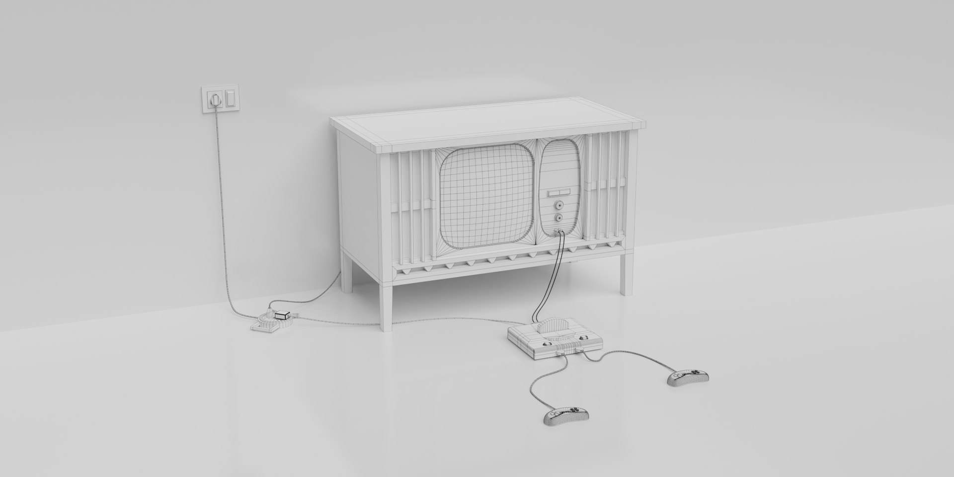 Retro Video Console Games 3D Model - TurboSquid 1488756