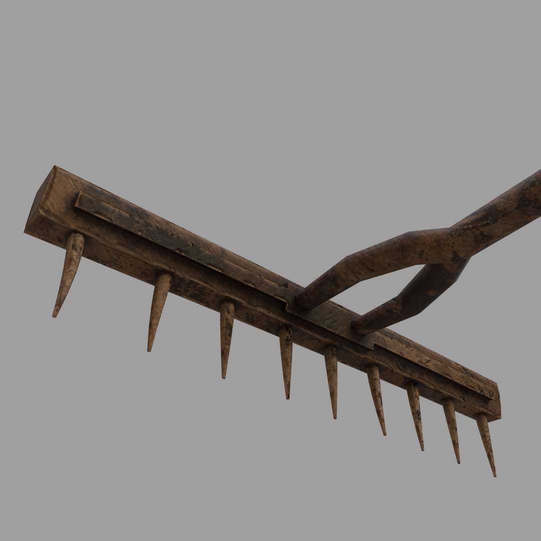 3D Pack of 6 Medieval Farm Rakes and Hoe model - TurboSquid 1723547