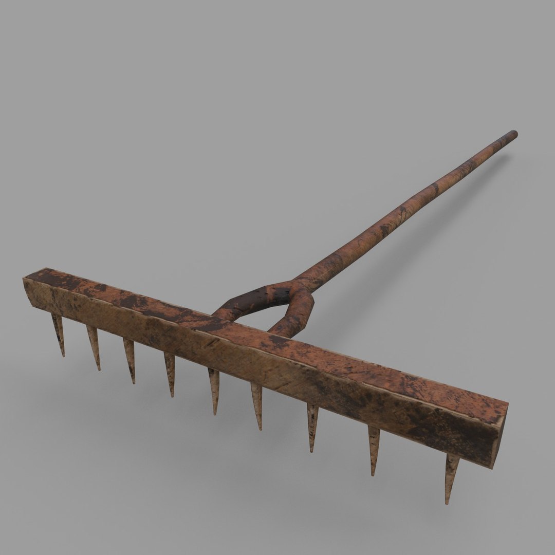 3D Pack of 6 Medieval Farm Rakes and Hoe model - TurboSquid 1723547