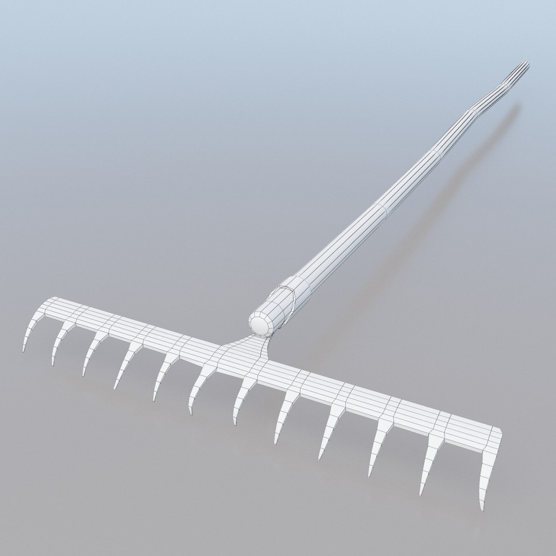 3D Pack of 6 Medieval Farm Rakes and Hoe model - TurboSquid 1723547