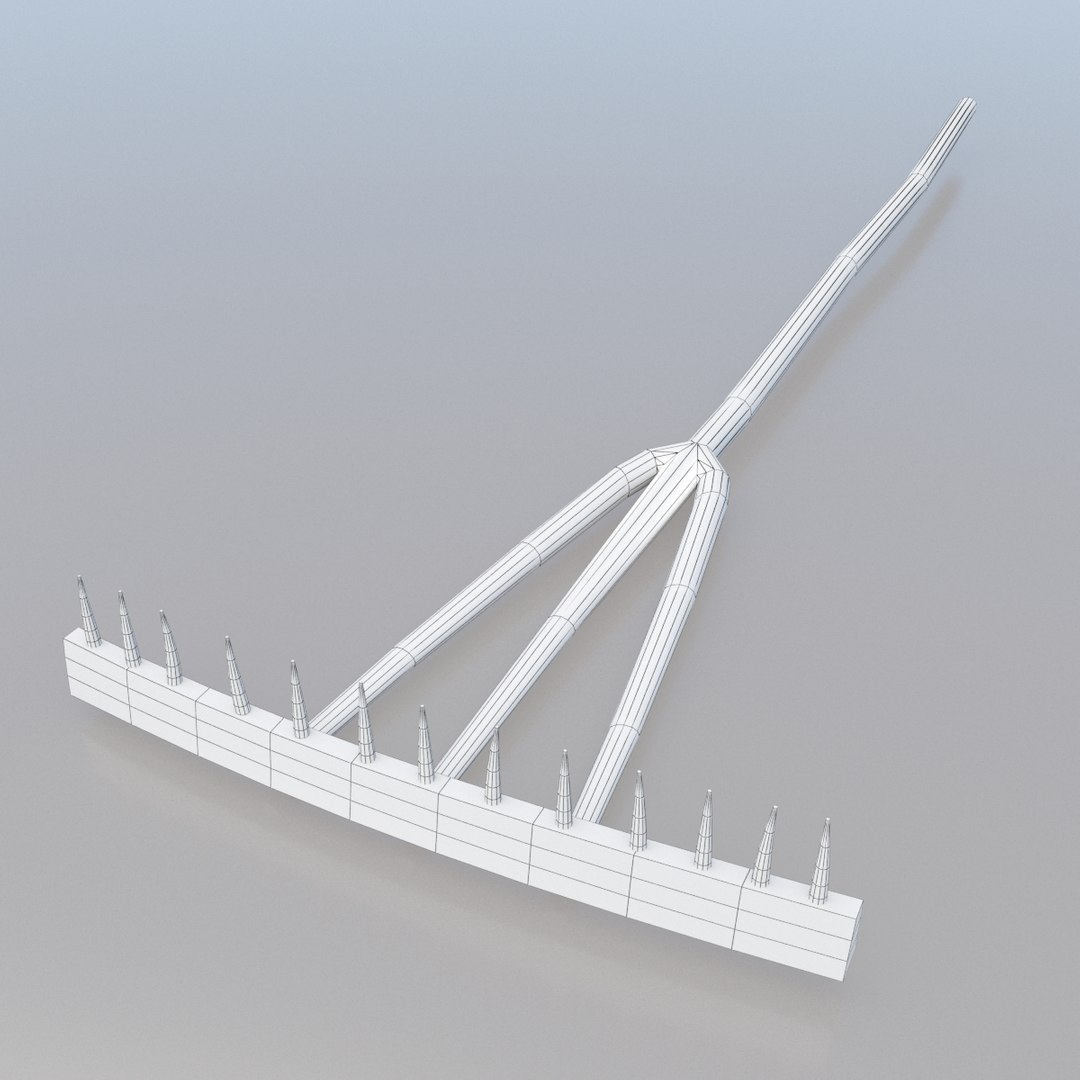 3D Pack of 6 Medieval Farm Rakes and Hoe model - TurboSquid 1723547