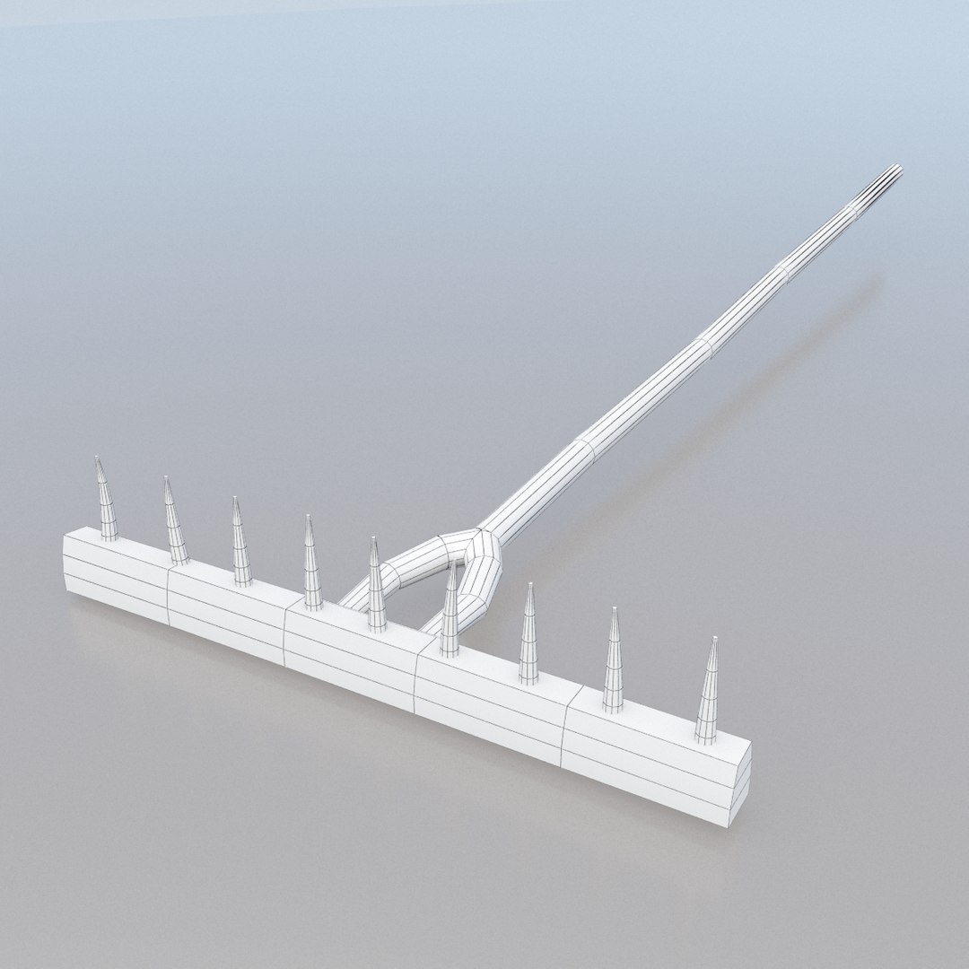 3D Pack of 6 Medieval Farm Rakes and Hoe model - TurboSquid 1723547