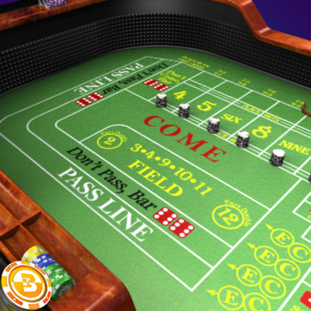 3d model craps table