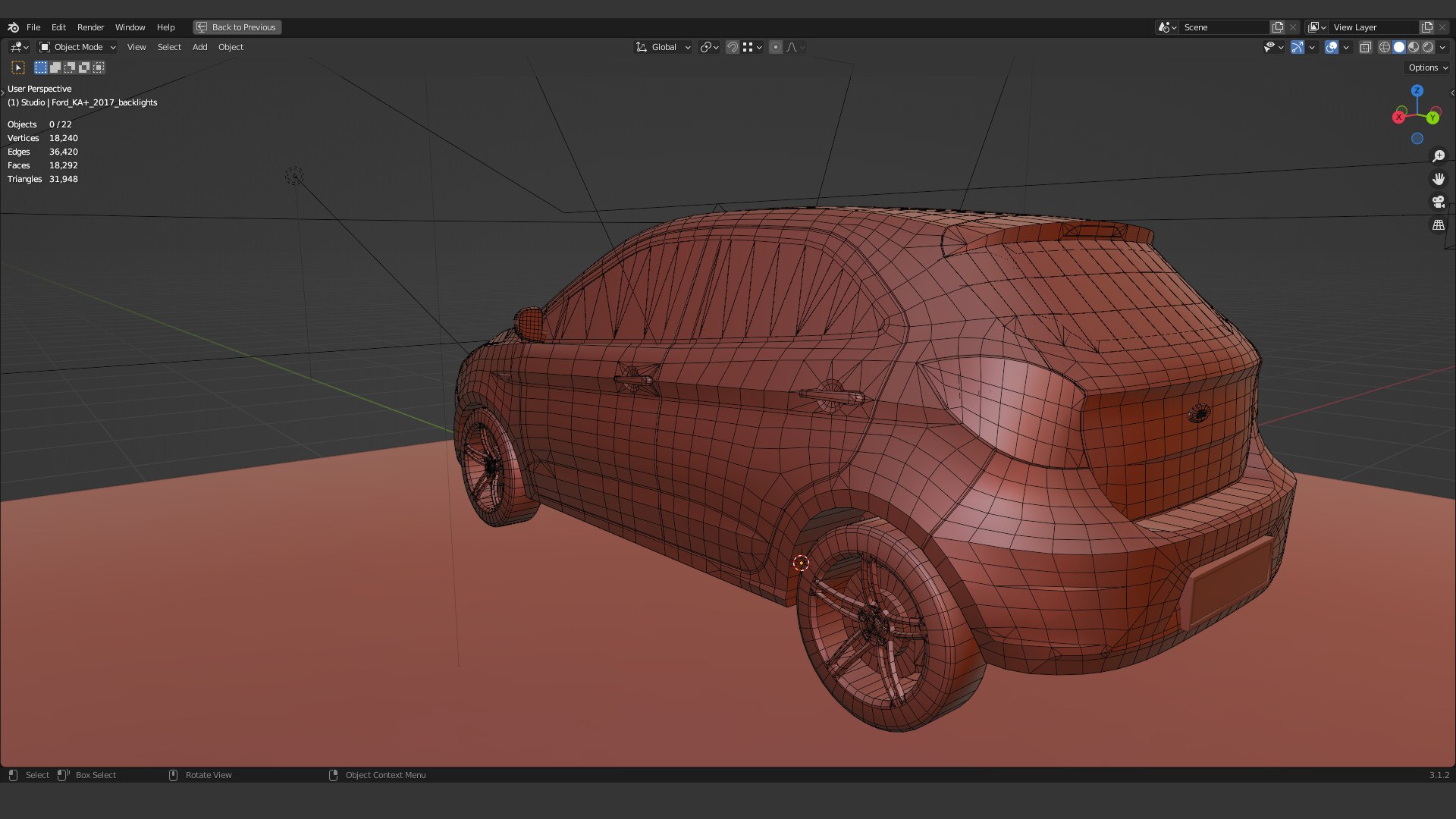 3D Ford KA Plus 2017 Lowpoly Model - TurboSquid 1968565