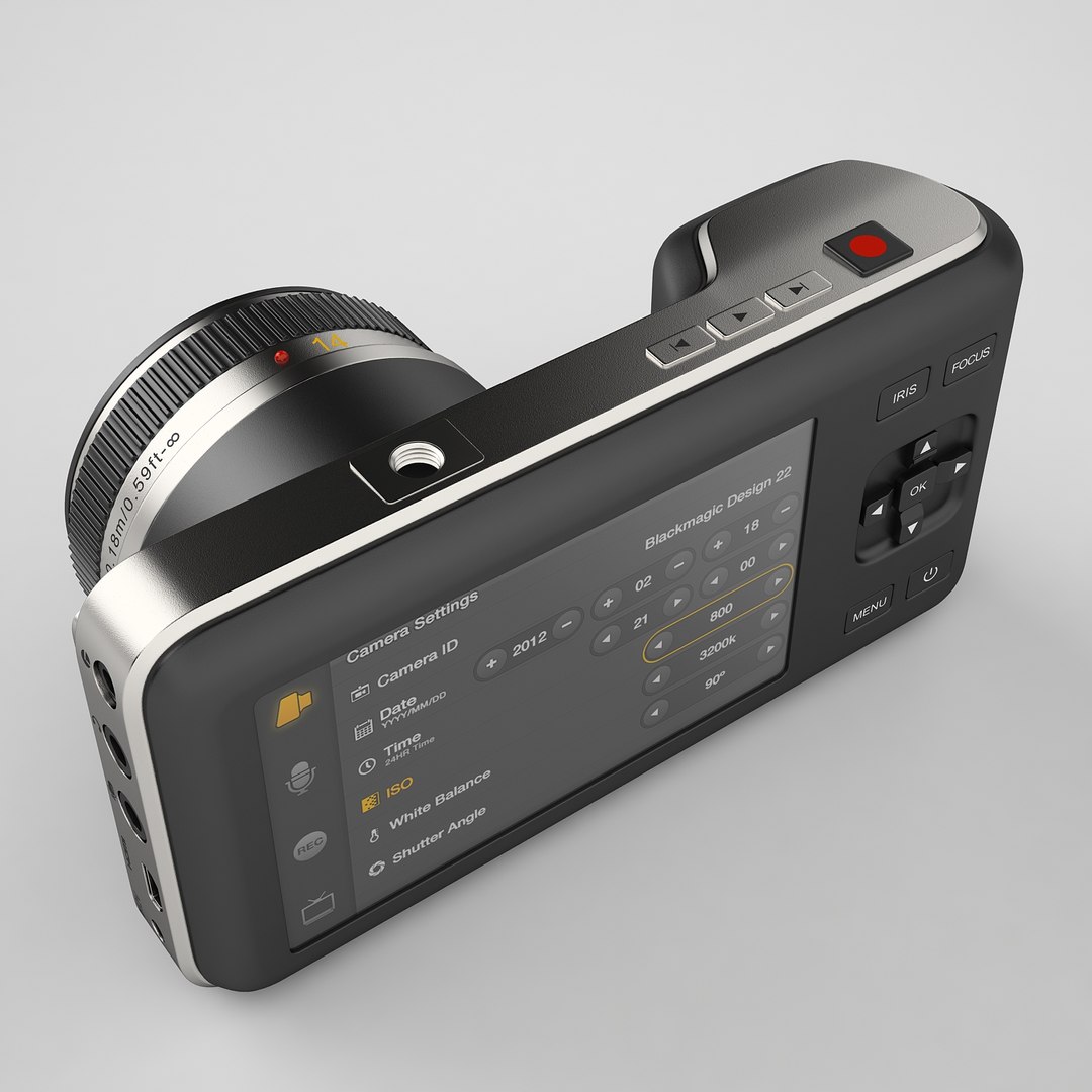3d Blackmagic Pocket Camera Model