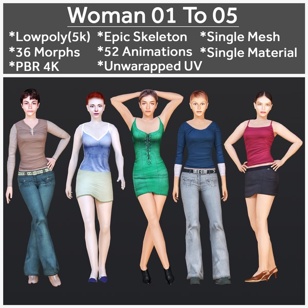 Woman 1 To 53Dモデル - TurboSquid 1962498