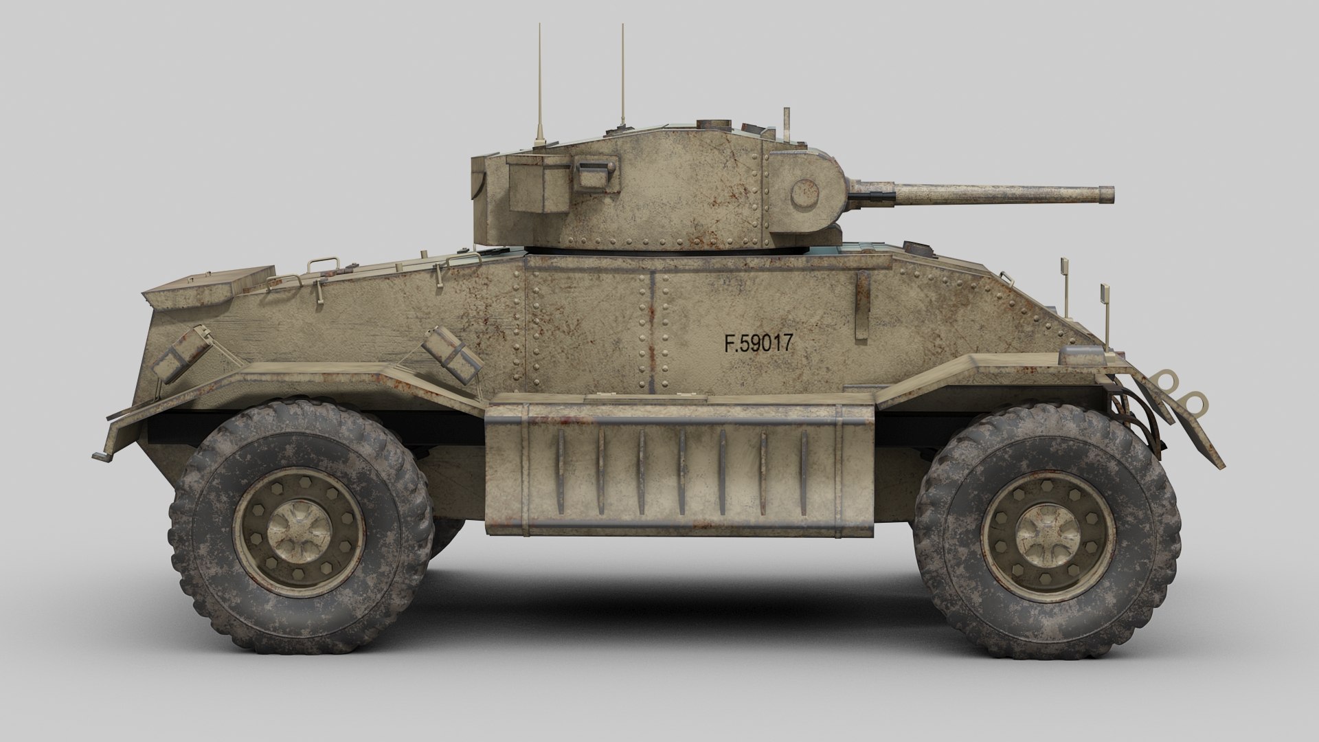 Ww2 Aec Mk1 Armored Car 3D Model - TurboSquid 1495706