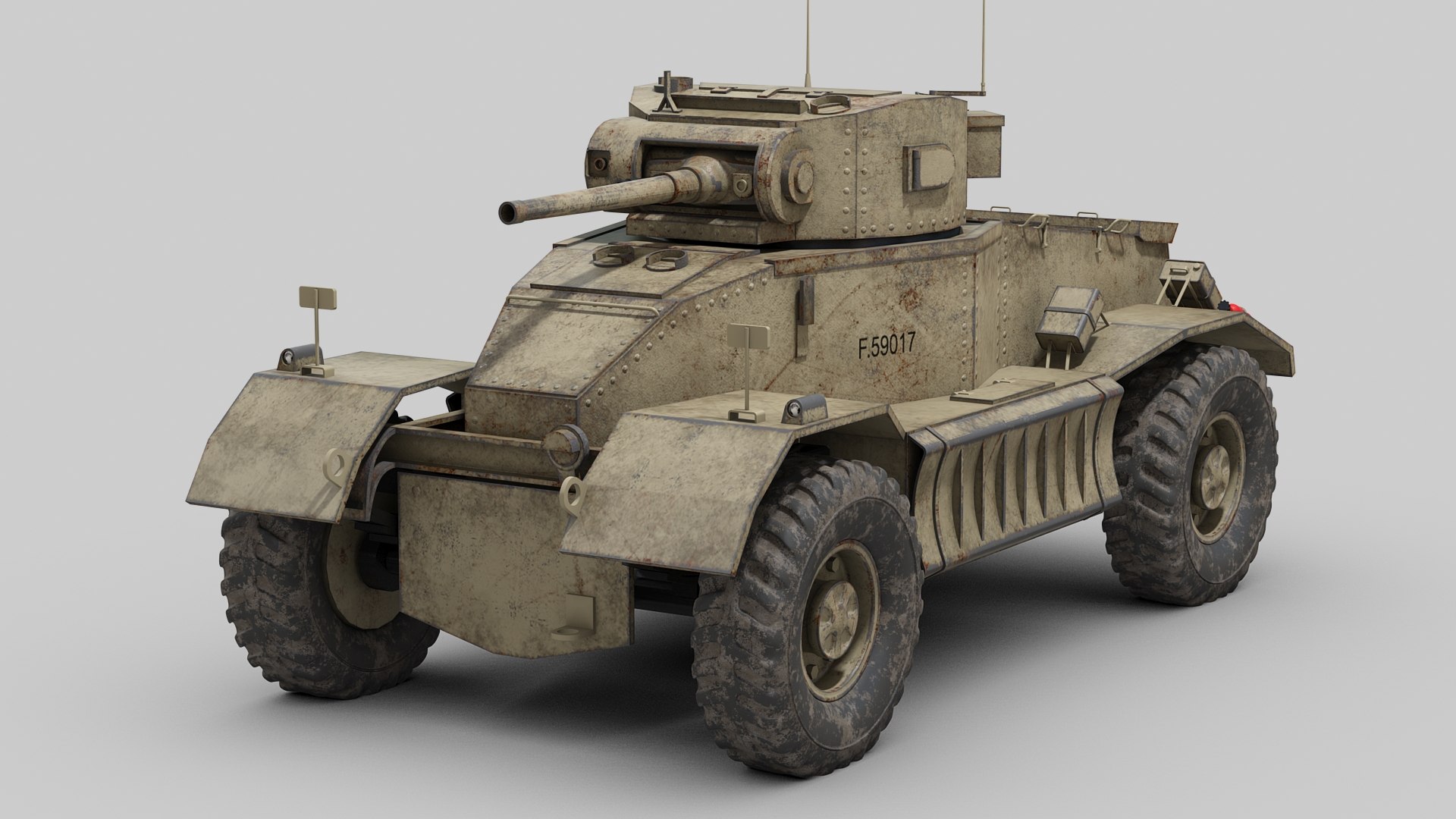 Ww2 Aec Mk1 Armored Car 3D Model - TurboSquid 1495706