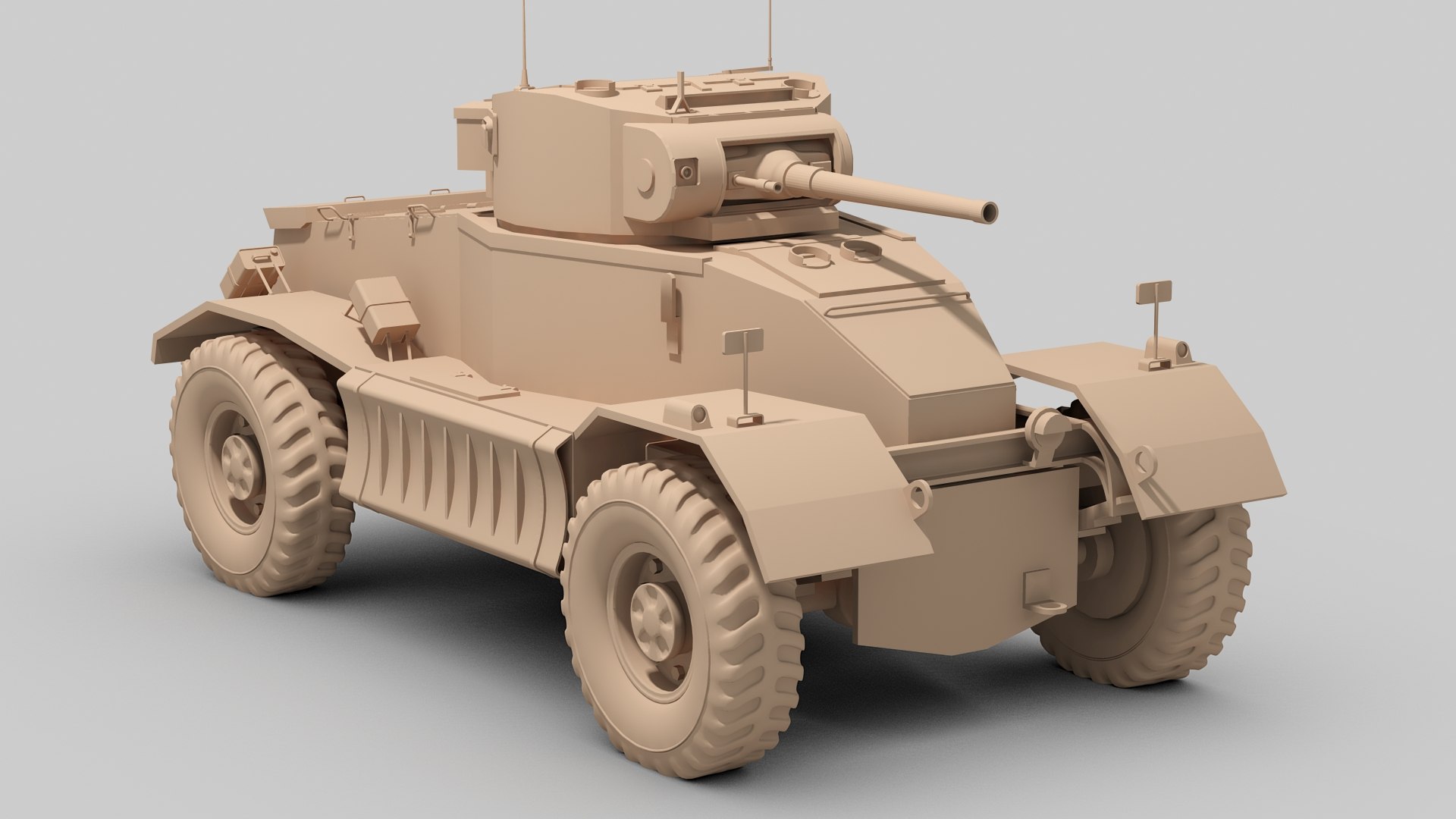Ww2 Aec Mk1 Armored Car 3D Model - TurboSquid 1495706