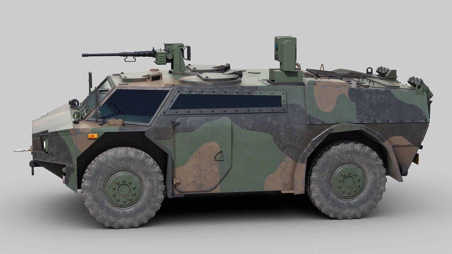 Modern Fennek Armored Car 3d Max