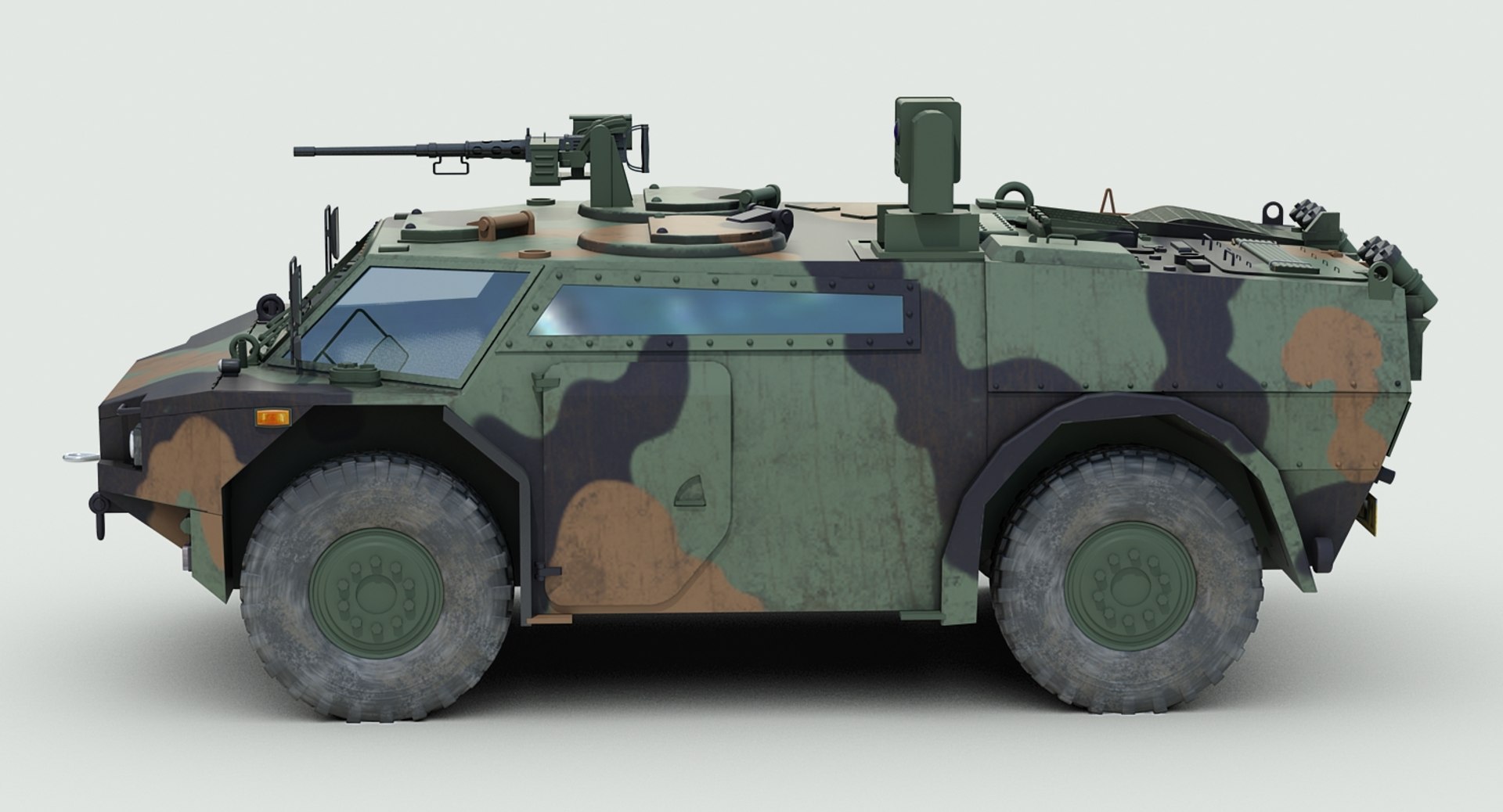 modern fennek armored car 3d max