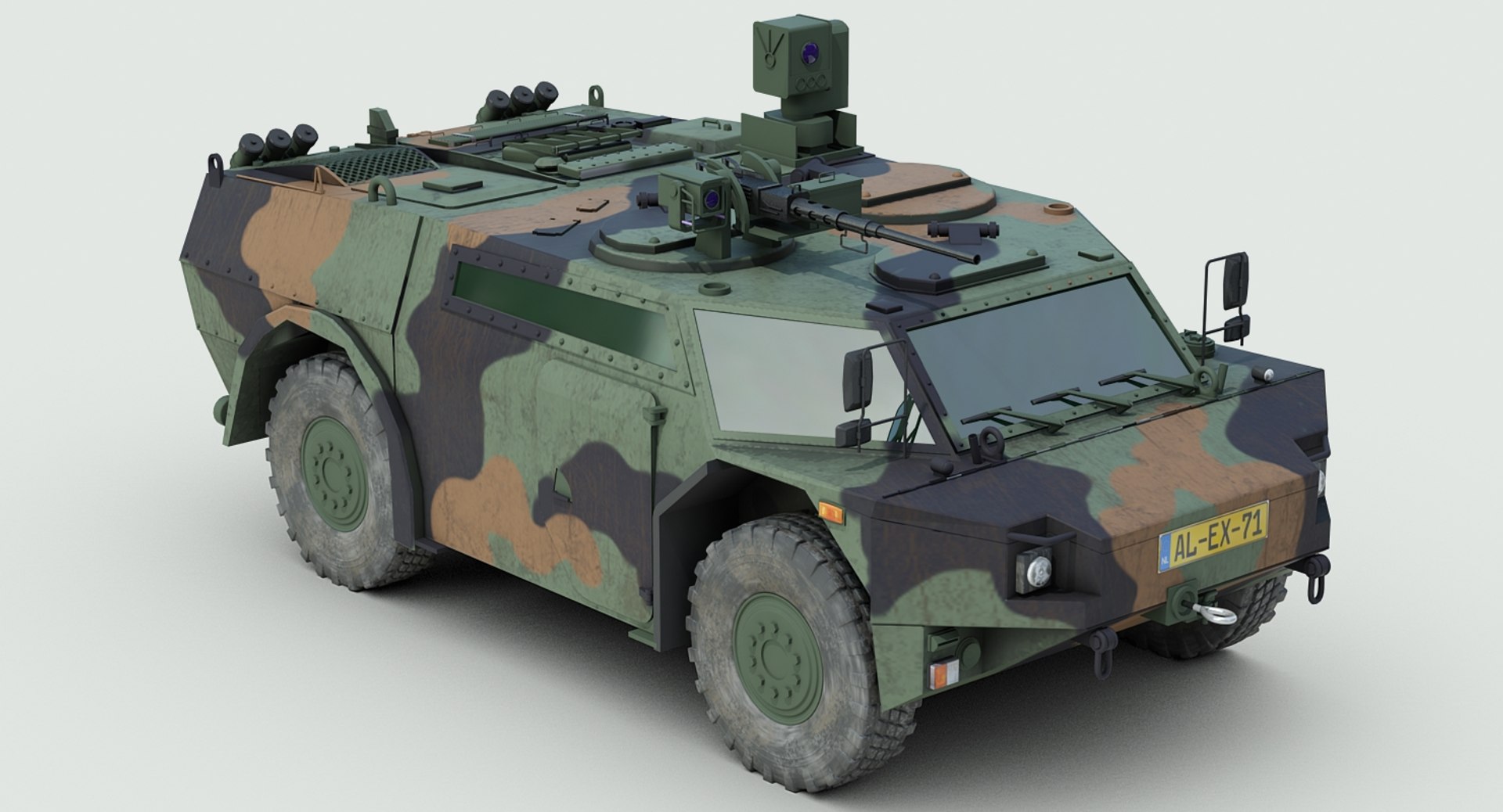 modern fennek armored car 3d max
