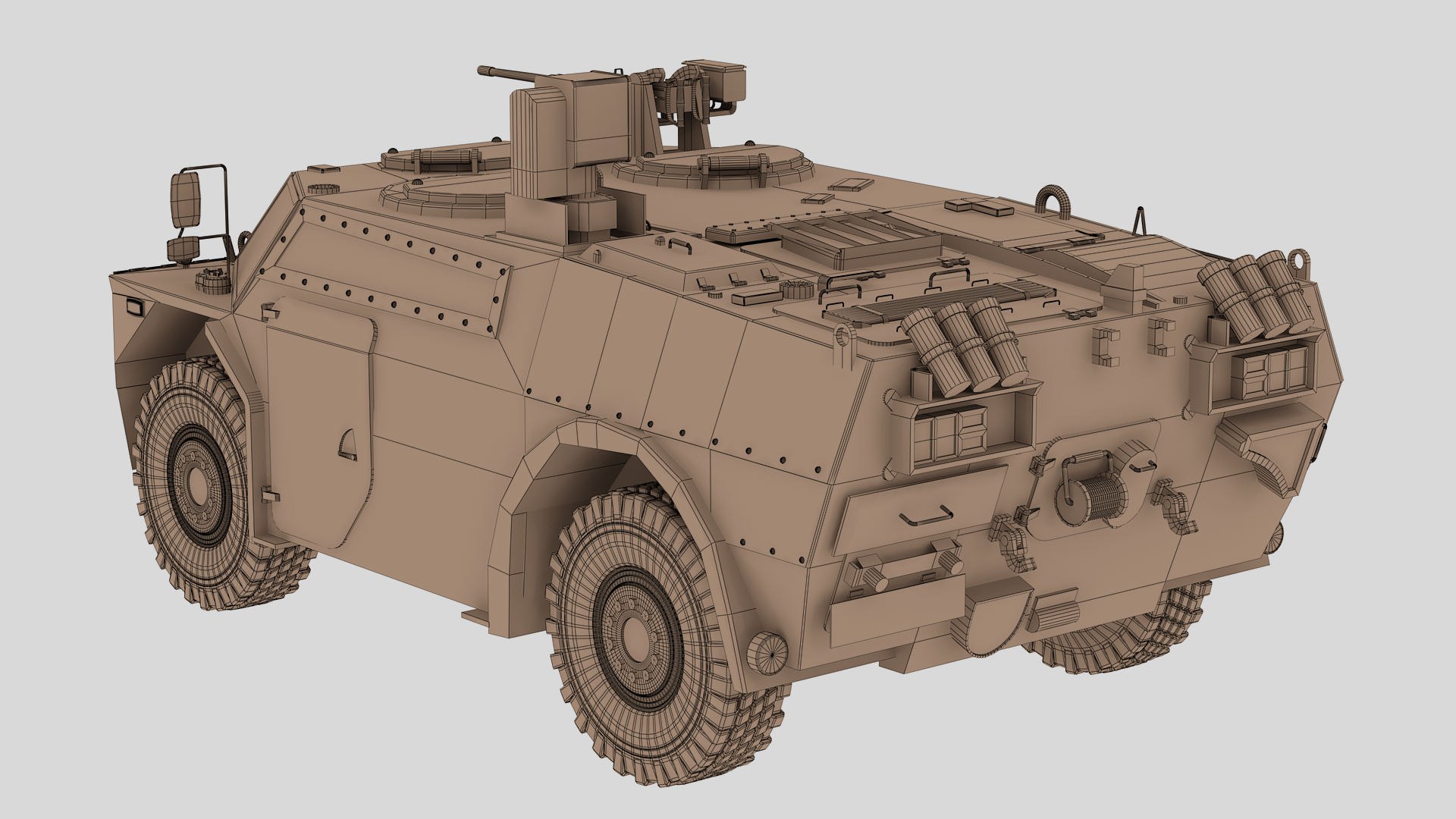 Modern Fennek Armored Car 3d Max